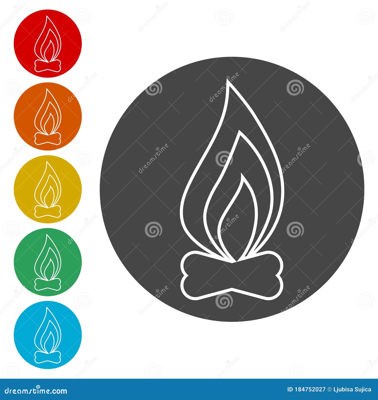 Simple fire icon stock vector. Illustration of ignite - 184752027