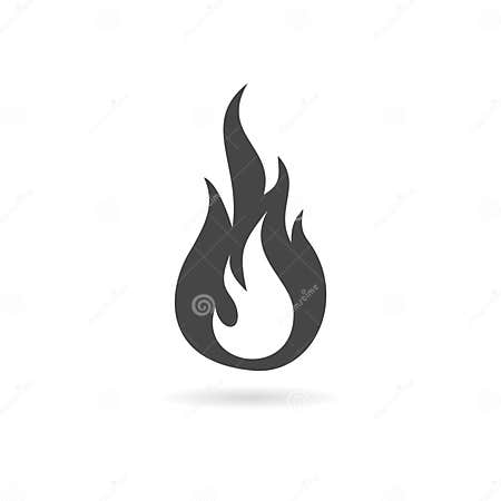 Simple fire icon stock vector. Illustration of plasma - 121973547