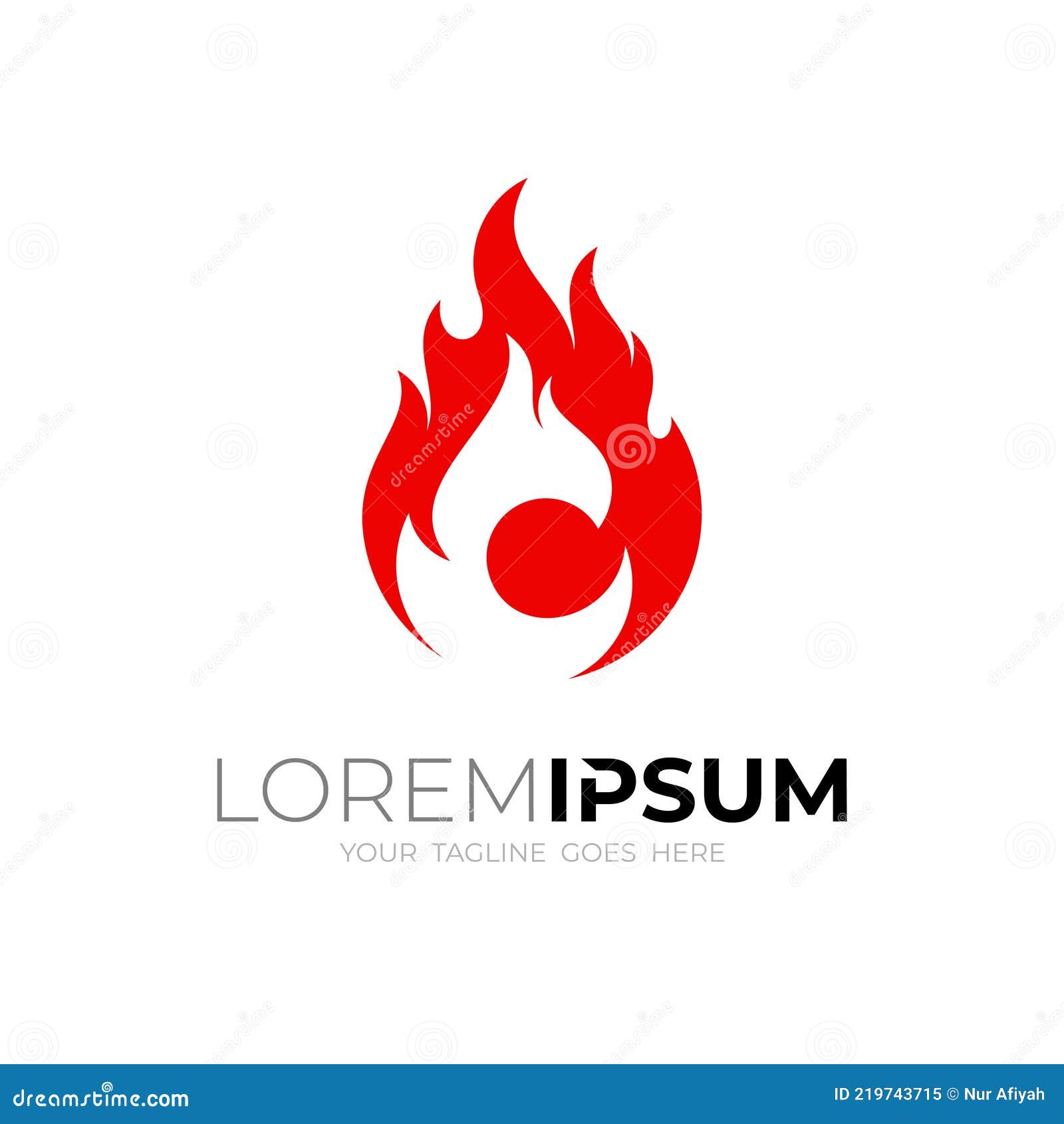 Simple Fire Logo with C Icon, Red Color, Stock Vector - Illustration of ...