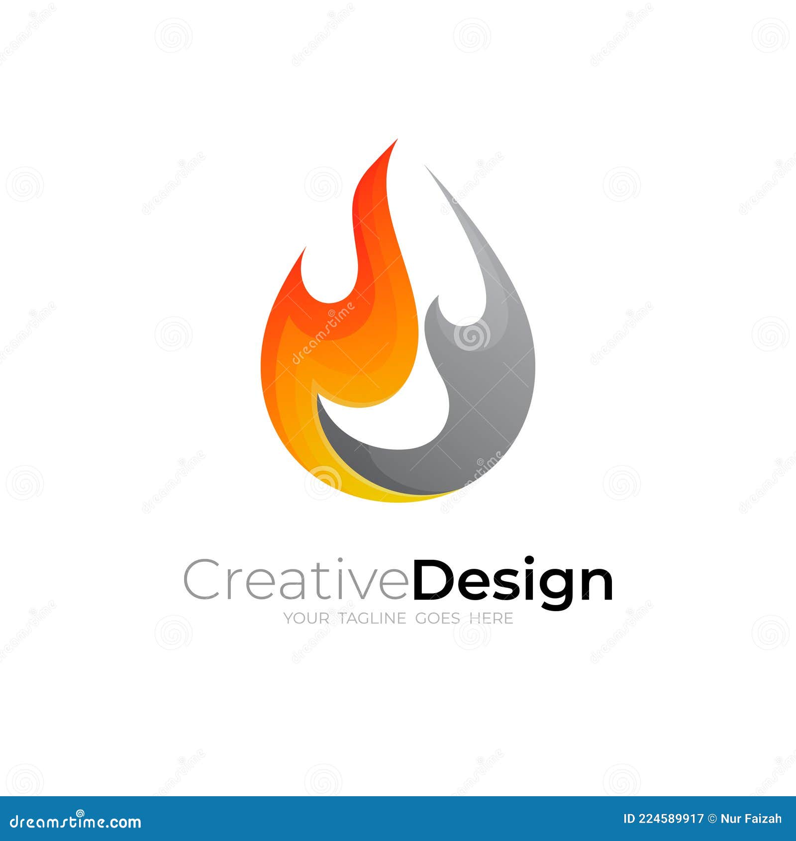 Simple Fire Logo Template, Flame Logo Stock Vector - Illustration of ...