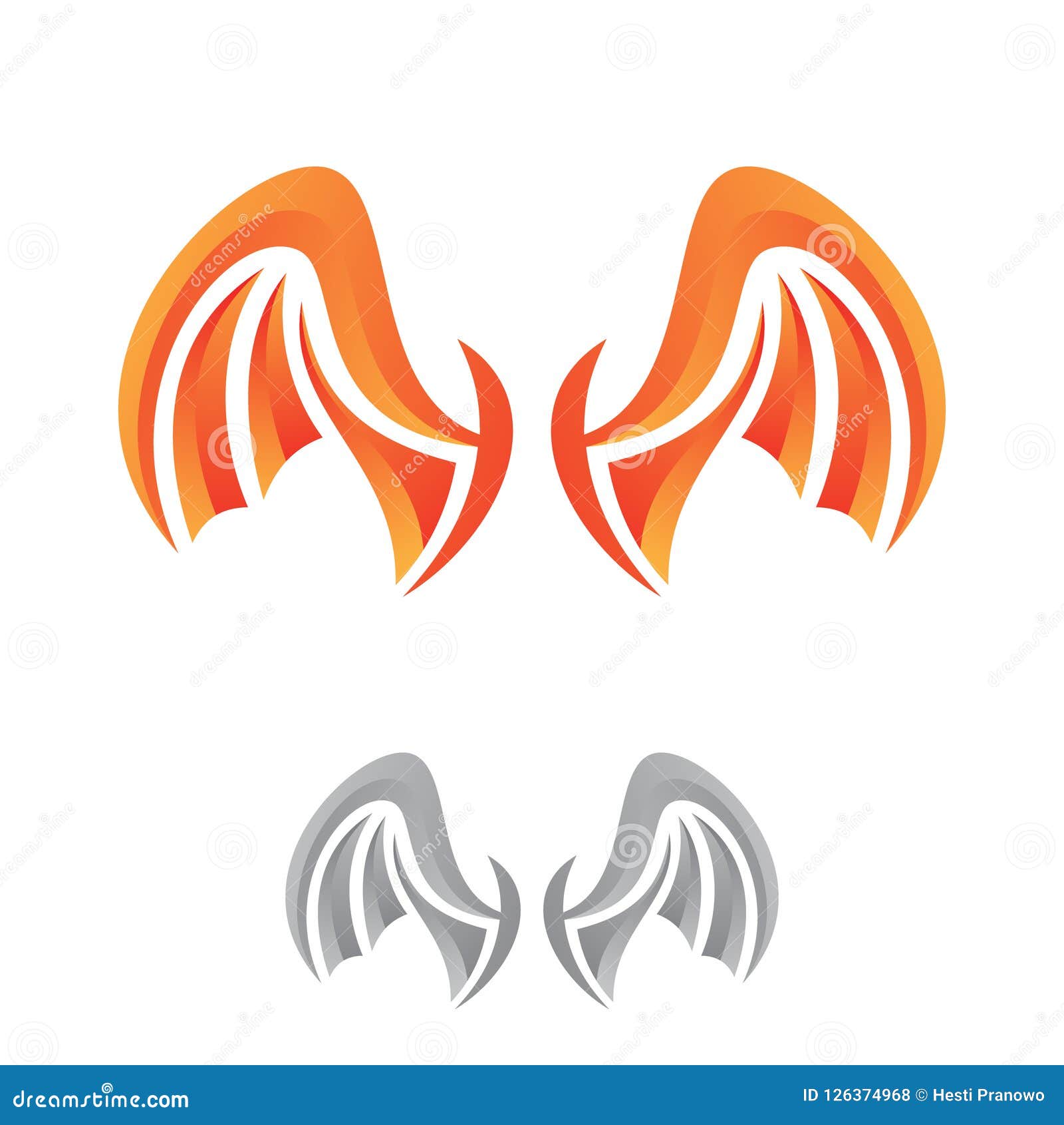 Simple Fire Wing Vector Icon for Graphic Design, Web and App Stock ...