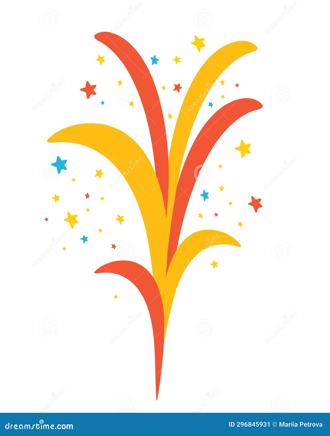 Simple Firework Emblem or Icon. Vector Illustration Stock Illustration ...