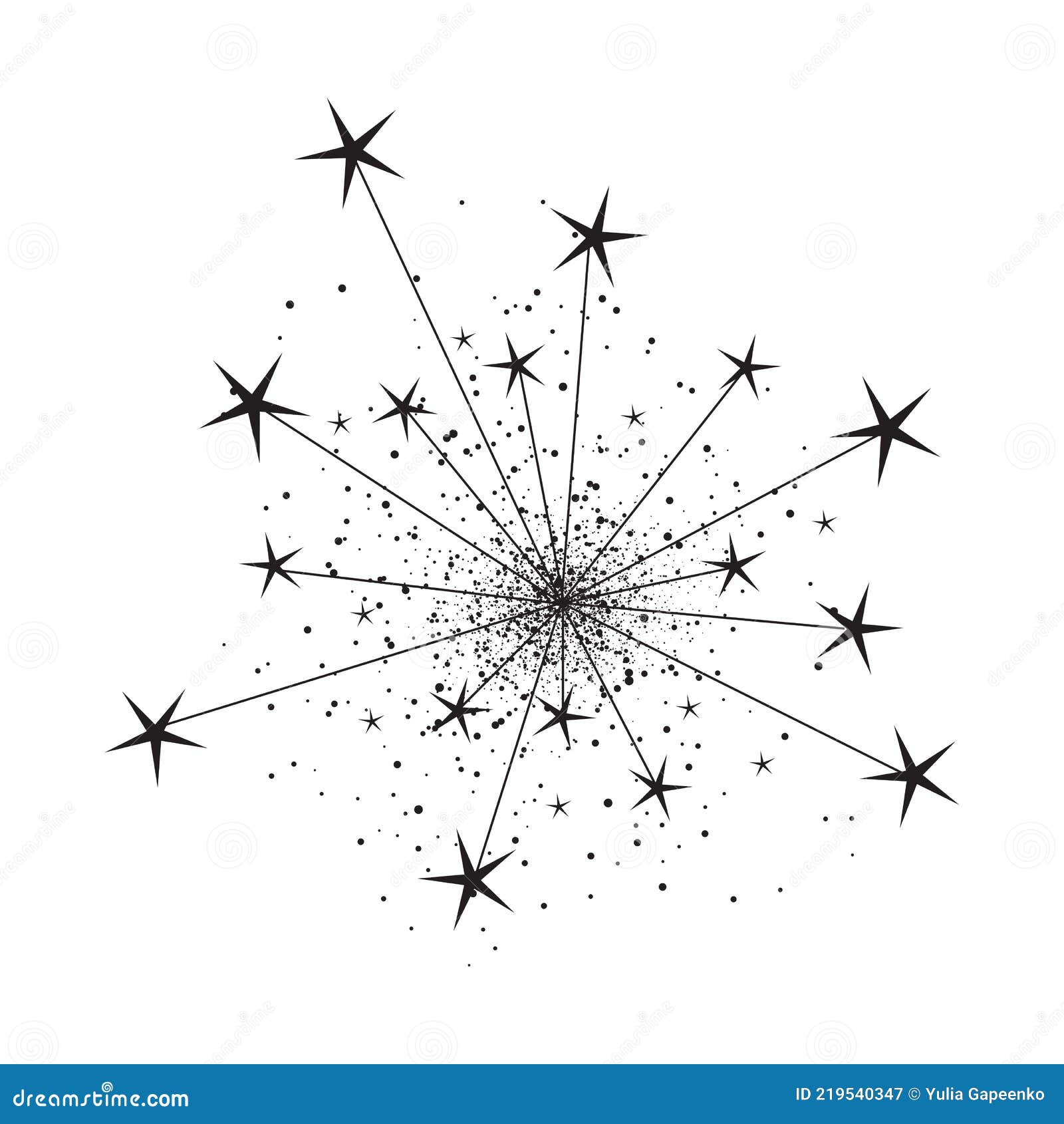 Simple Firework. Vector Illustration on White Background Stock Vector ...