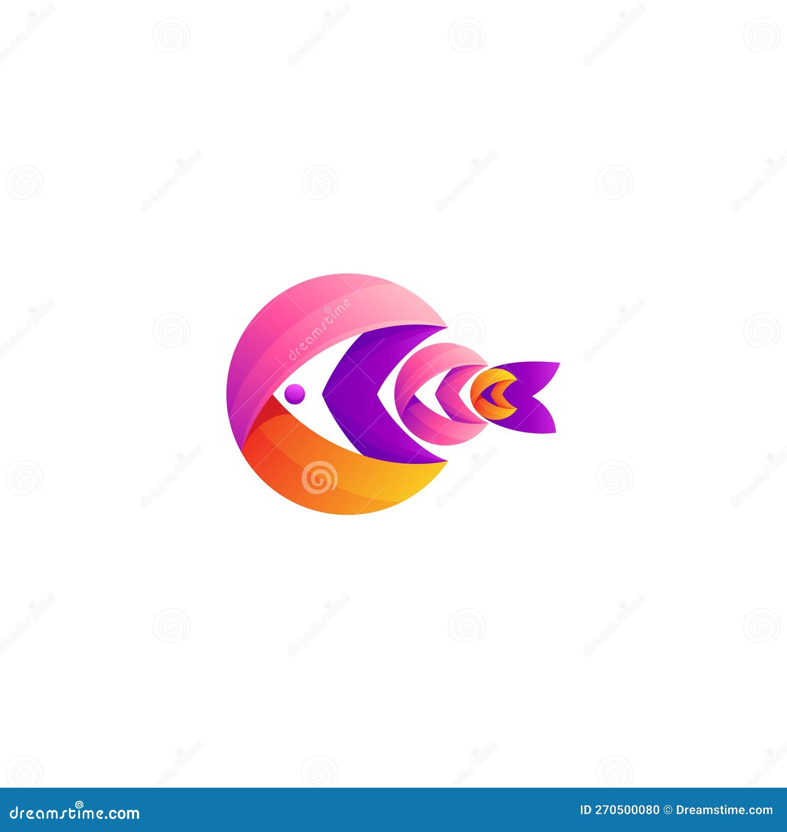 Simple Fish Logo and 3d Colorful Style, Modern Design Stock Vector ...
