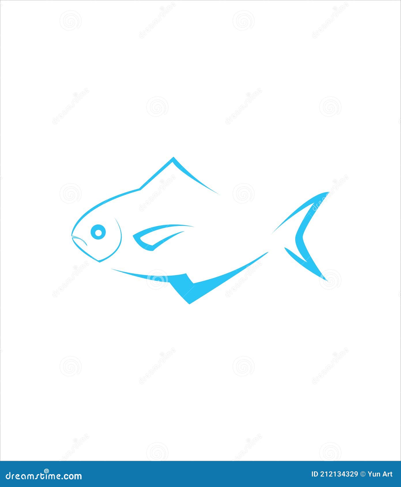 Simple Fish Logo Design Concept Stock Illustration - Illustration of ...