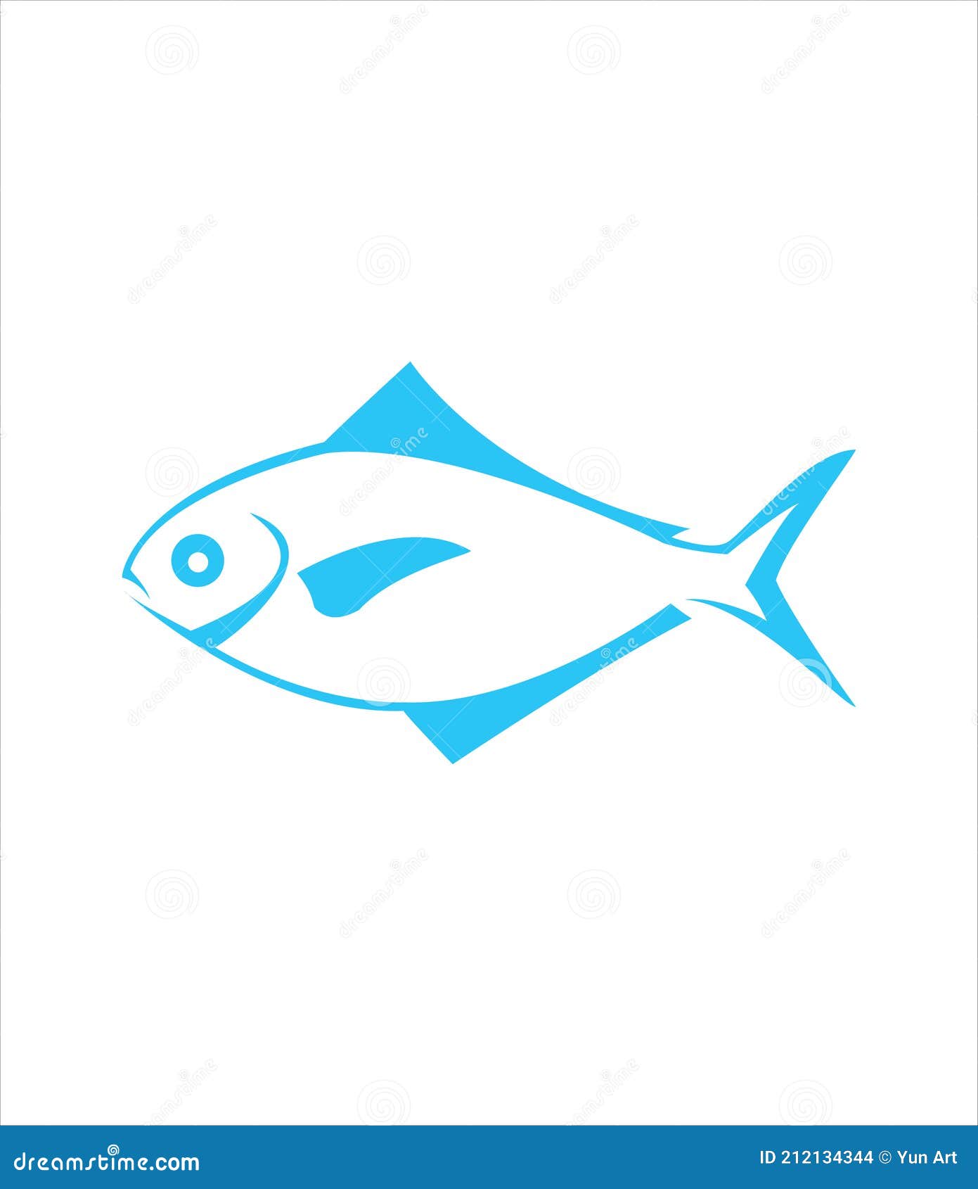 Simple Fish Logo Design Concept Stock Illustration - Illustration of ...