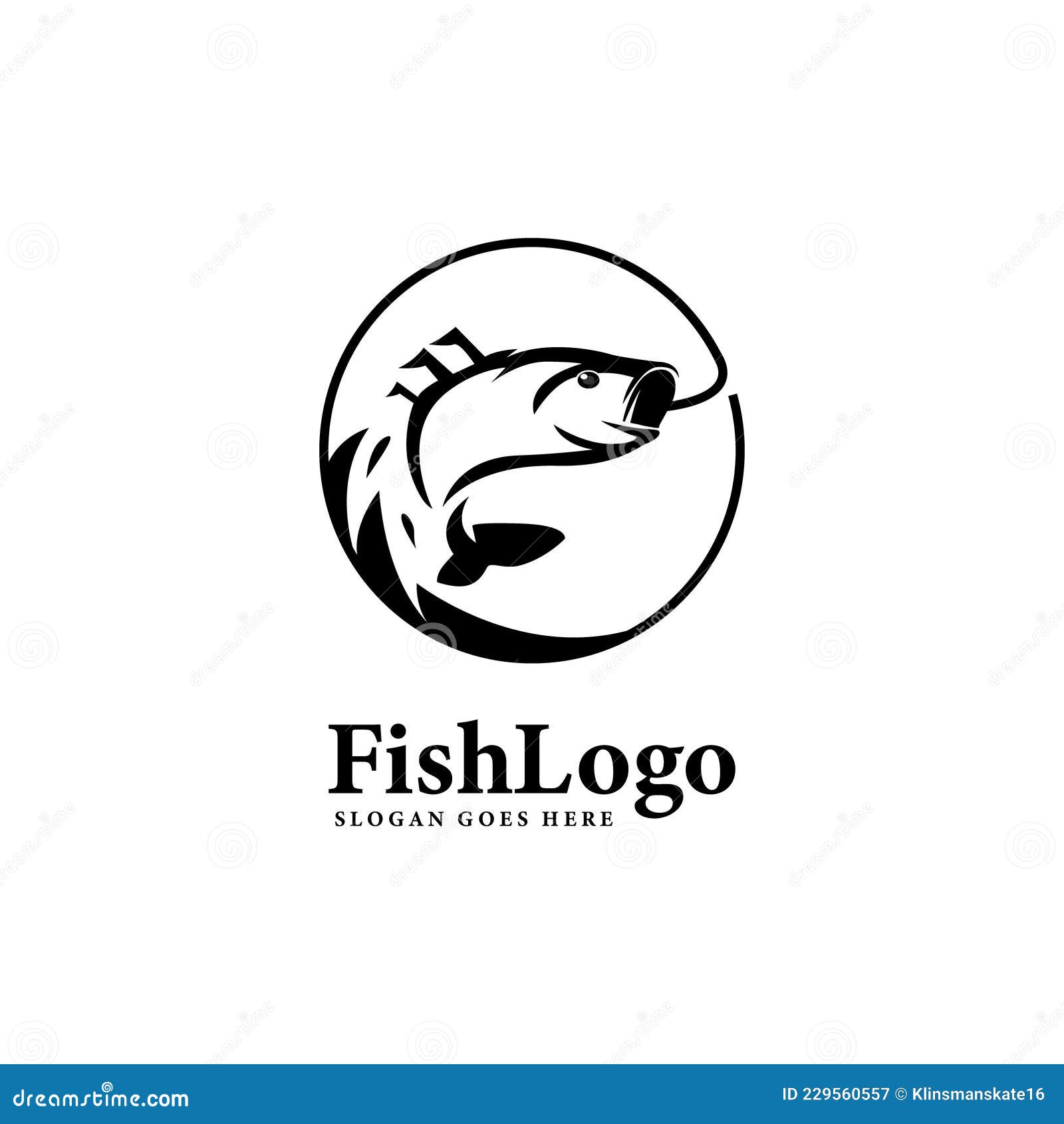 Simple Fish Logo Design Template Stock Vector - Illustration of concept ...