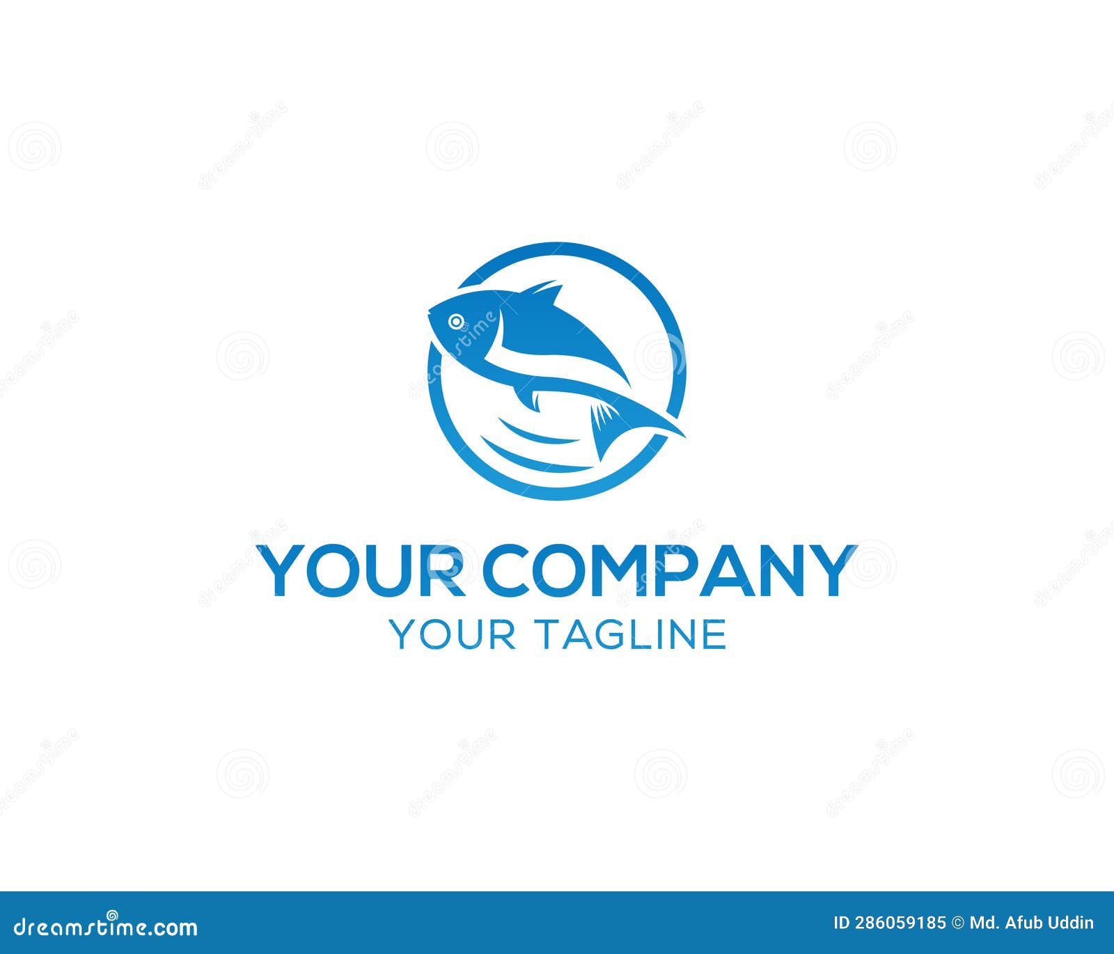 Simple Fish Logo Icon Illustration Design. Stock Vector - Illustration ...