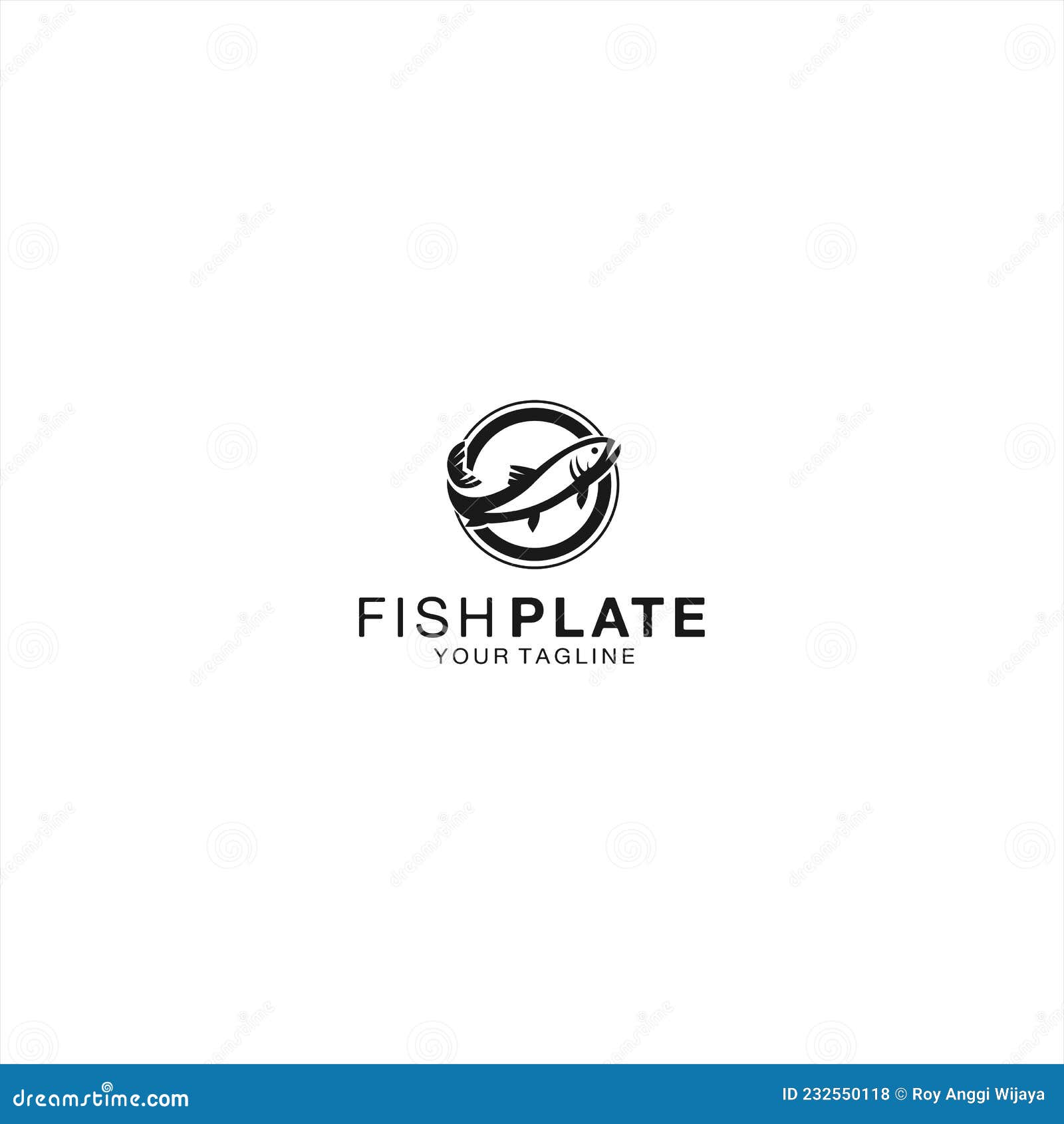 Simple fish logo template stock vector. Illustration of abstract ...