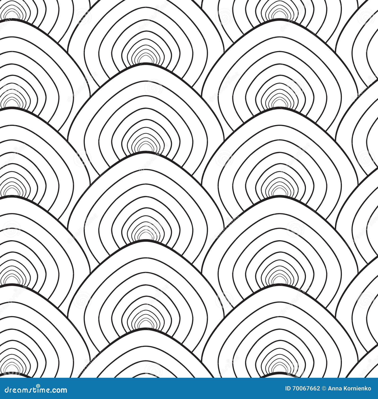 Simple Fish Scale Ornament. Vector Seamless Pattern Stock Illustration ...