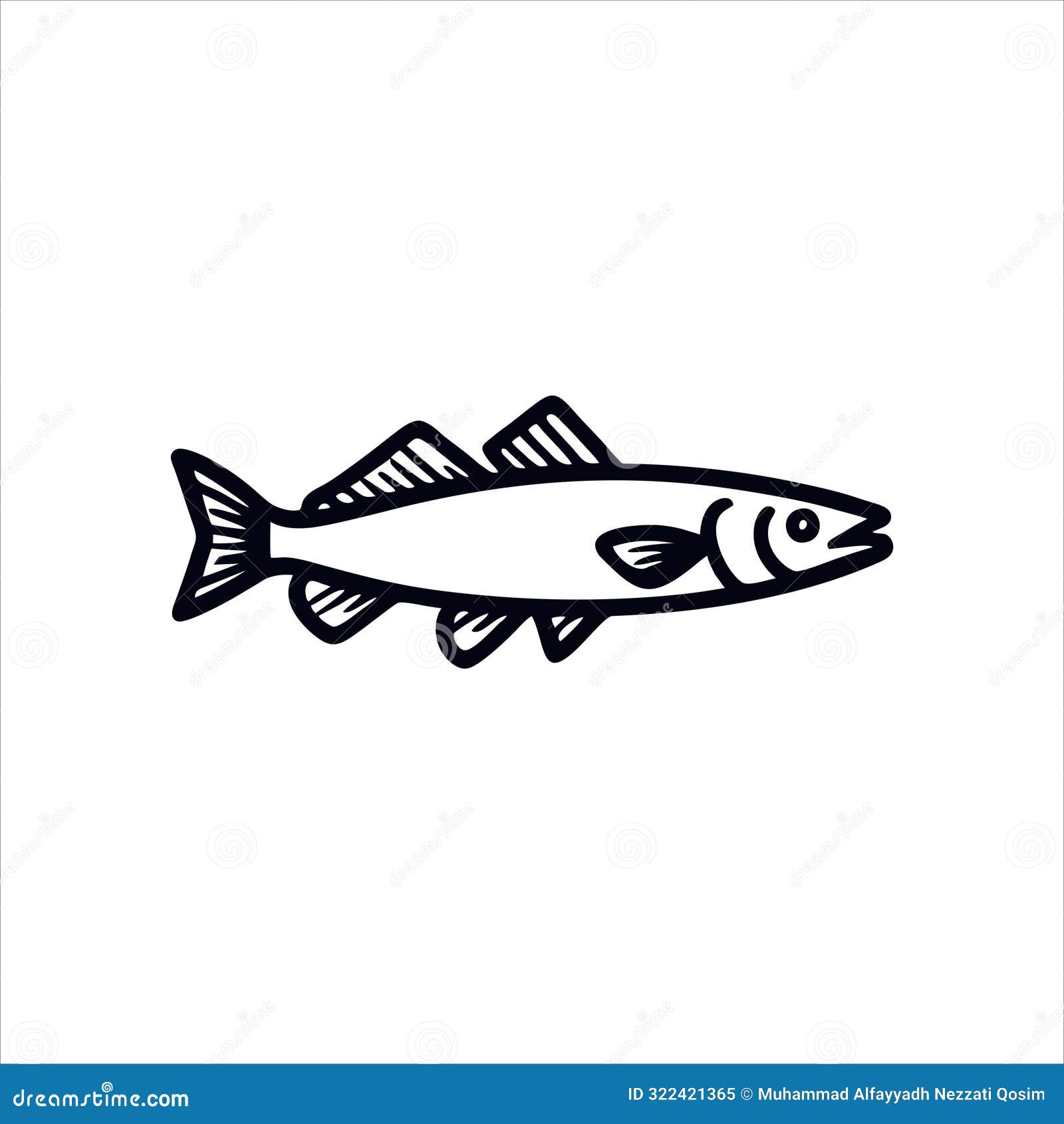 Simple Fish Vector with Minimalist and Modern Design Stock Illustration ...