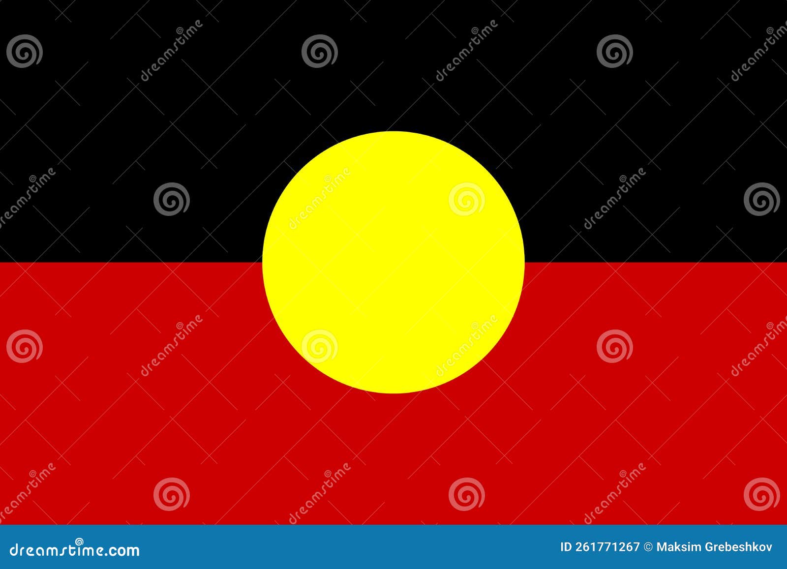 Simple Flag of Aboriginal Australian Stock Vector - Illustration of ...