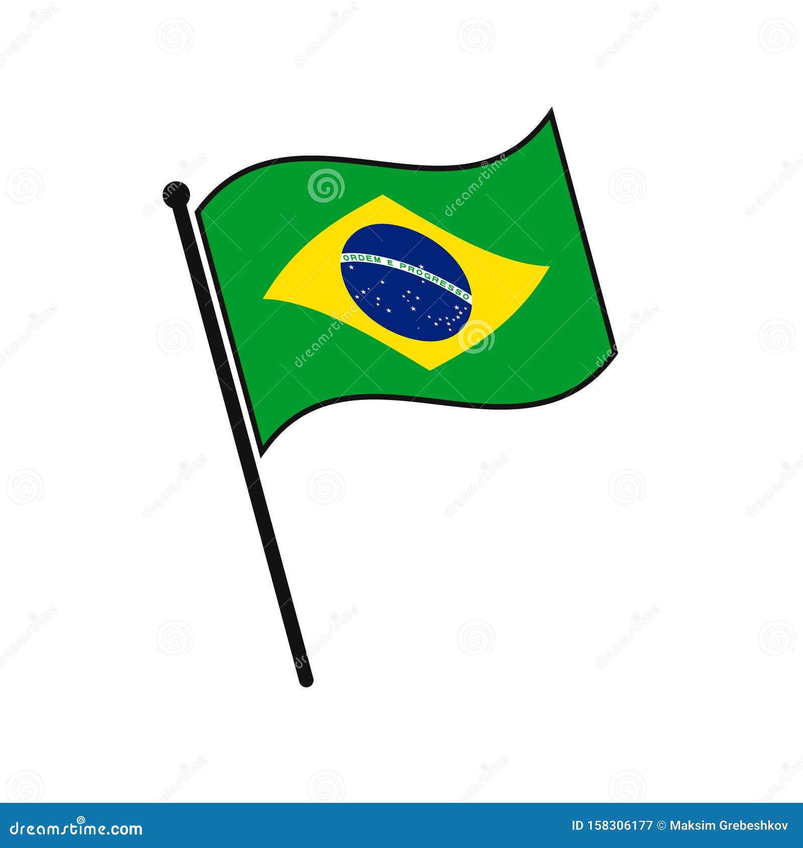 Simple flag isolated stock illustration. Illustration of game - 158306177