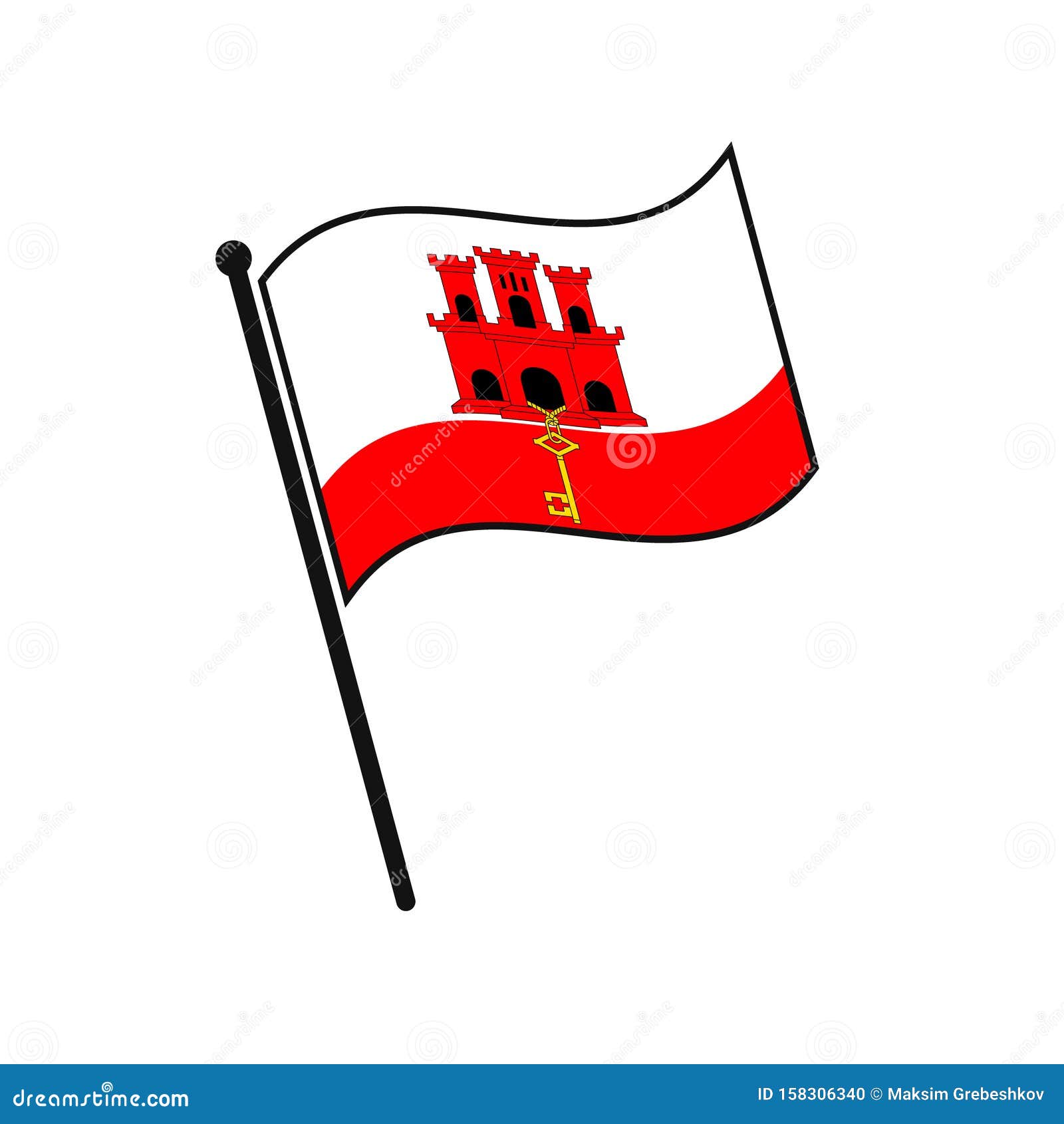 Gibraltar Map Icon Cartoon Vector | CartoonDealer.com #326292805