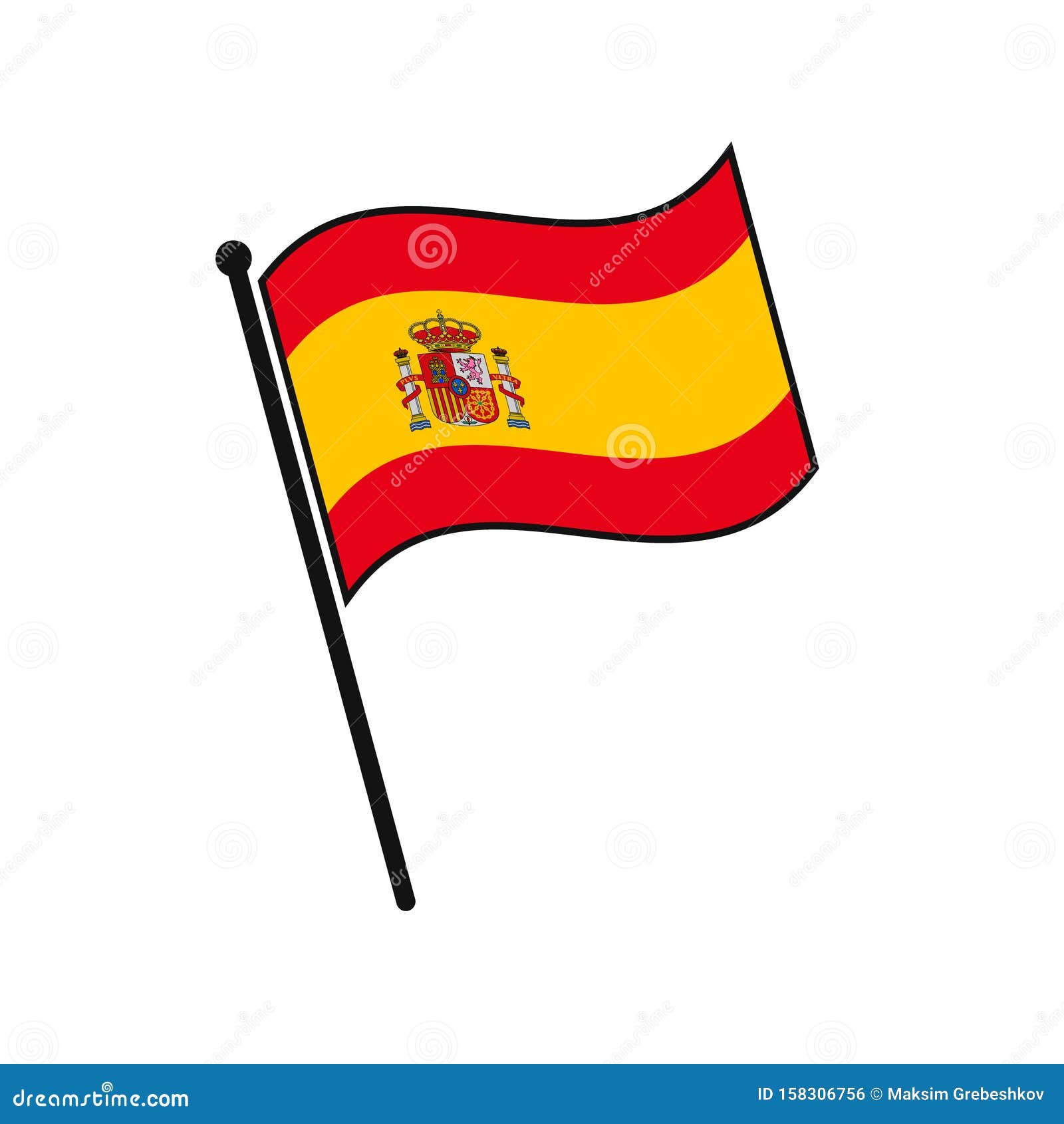 Simple flag icon stock illustration. Illustration of isolated - 158306756