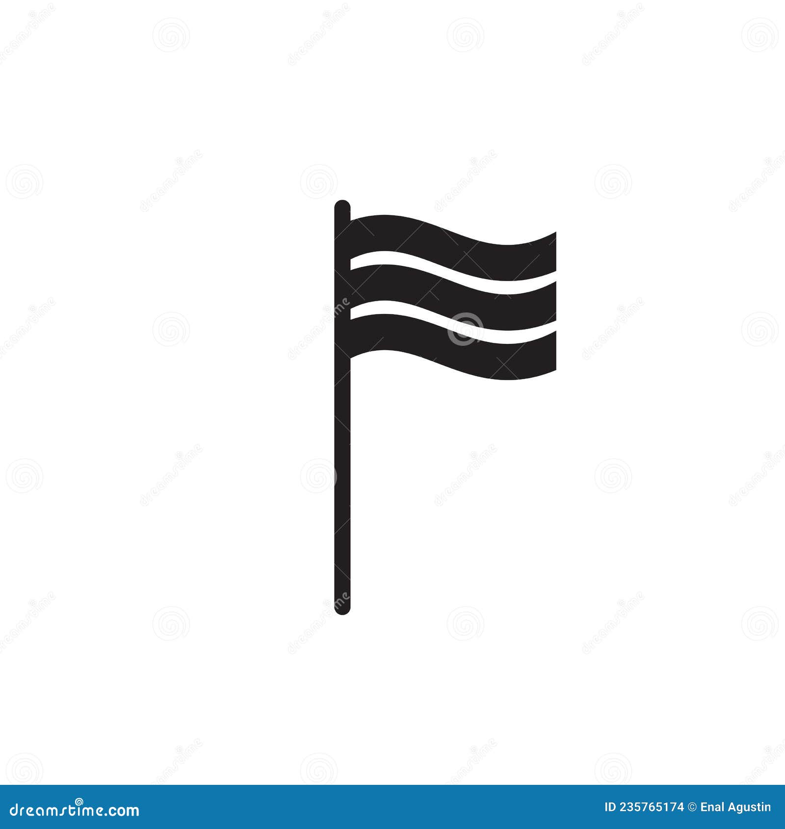 Simple Flag Icon Logo Design Stock Vector - Illustration of icon ...