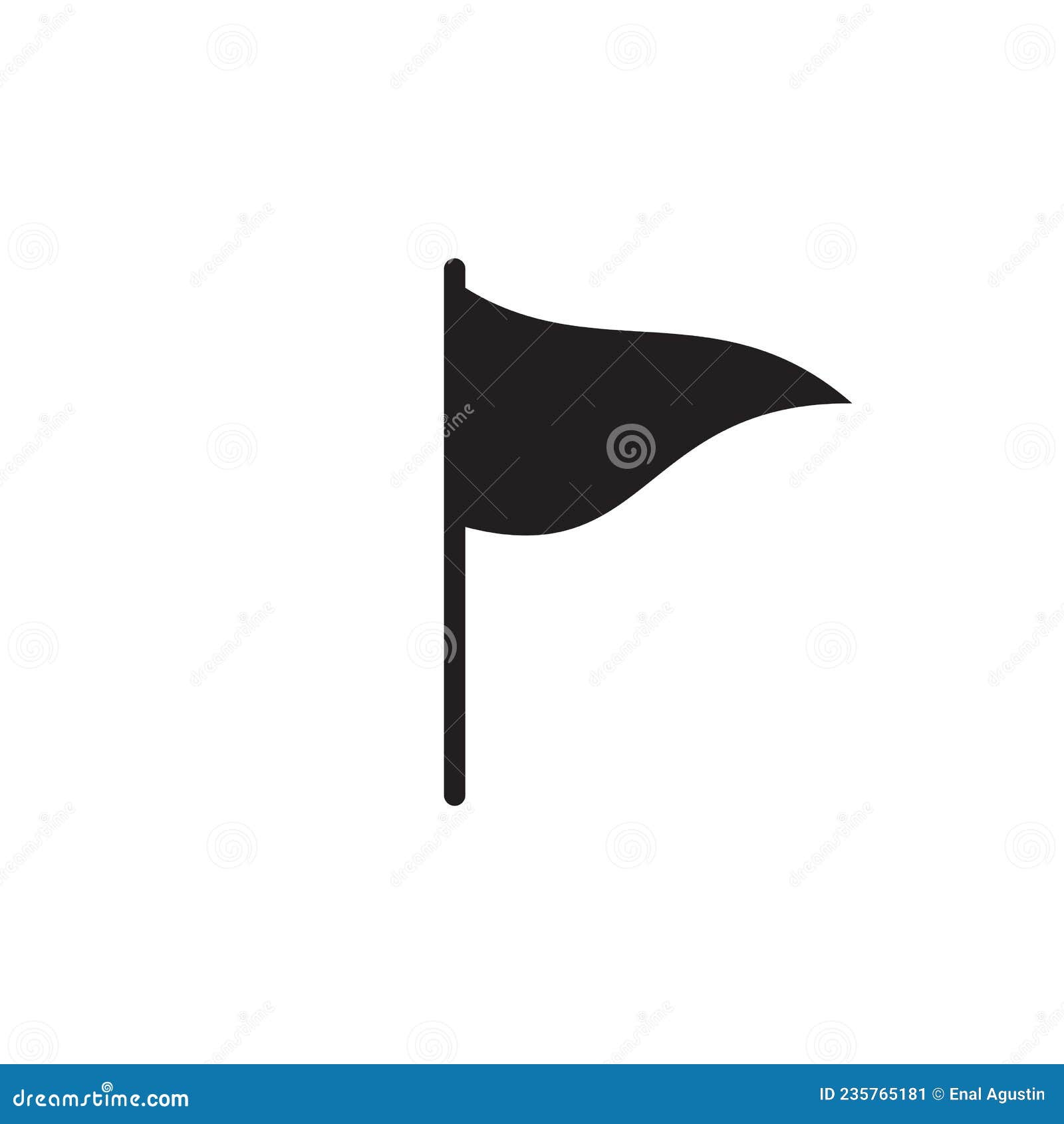 Simple Flag Icon Logo Design Stock Vector - Illustration of black ...