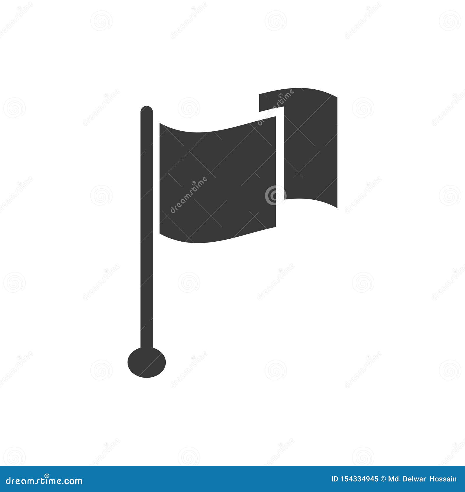 Simple flag icon stock vector. Illustration of sign - 154334945