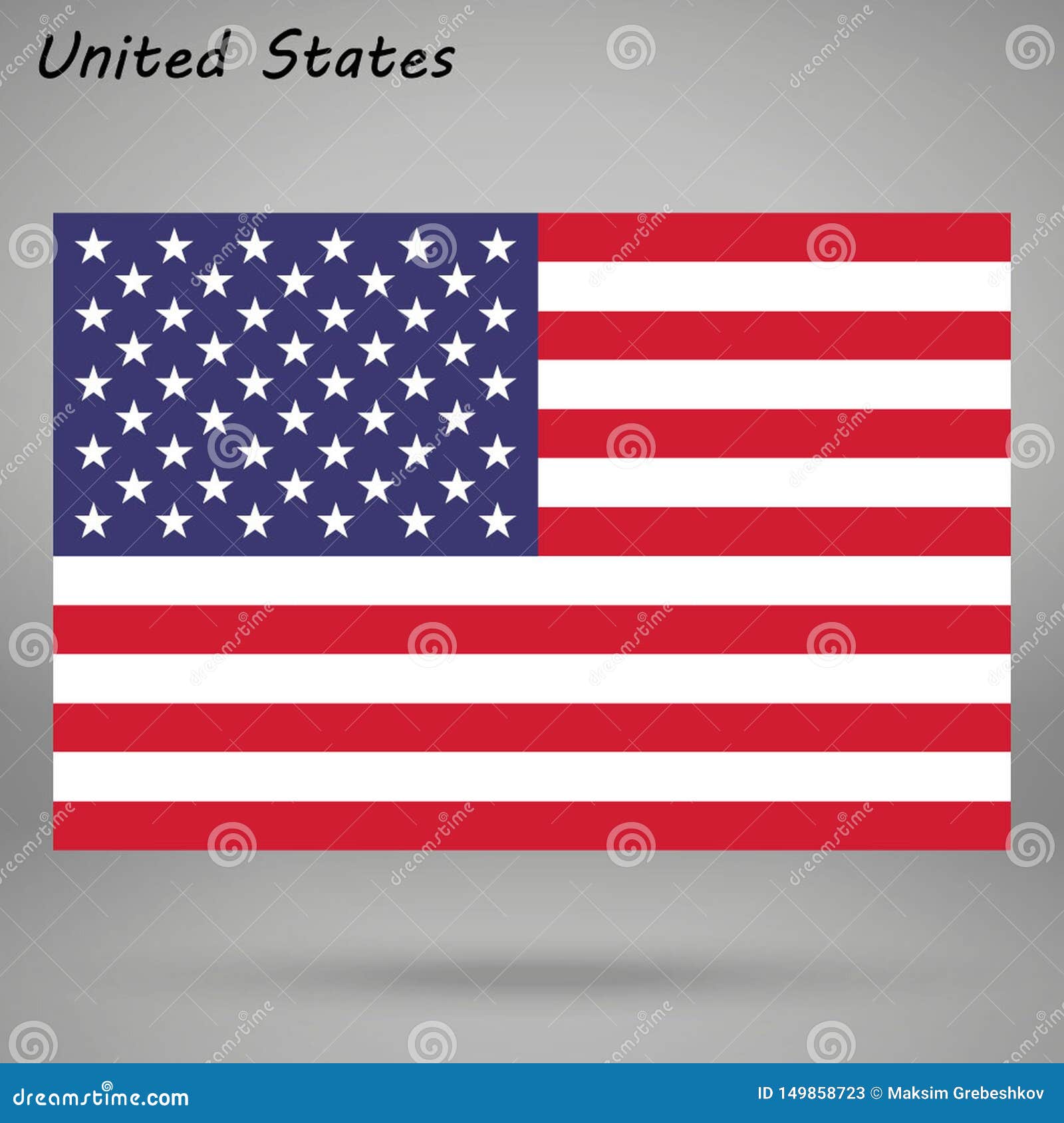 Simple Flag Isolated . Vector Illustration Stock Illustration ...