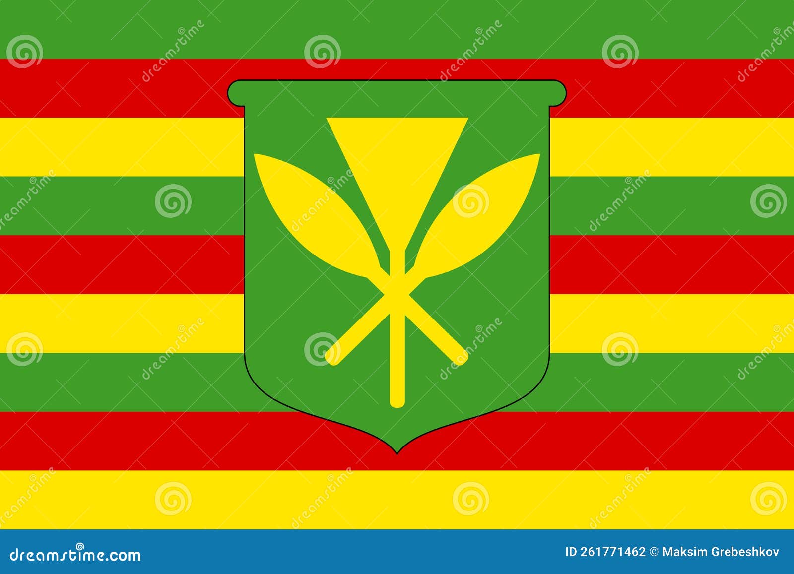 3D Flag Of Kanaka Maoli, Hawaii. Stock Photography | CartoonDealer.com ...