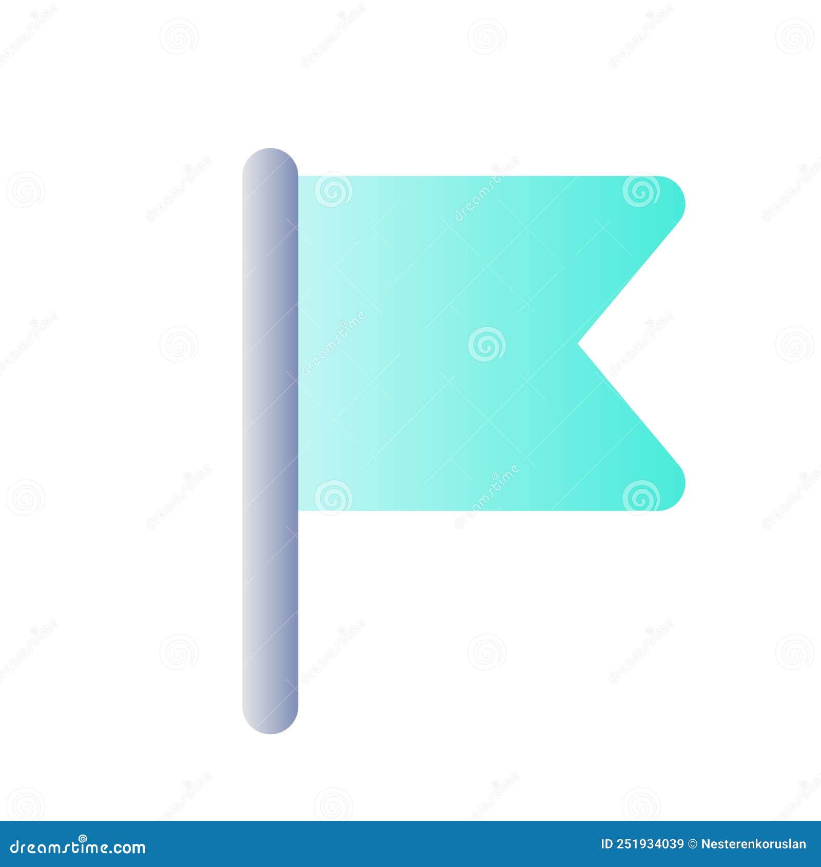 Simple Flag for Report Flat Gradient Color Ui Icon Stock Vector ...