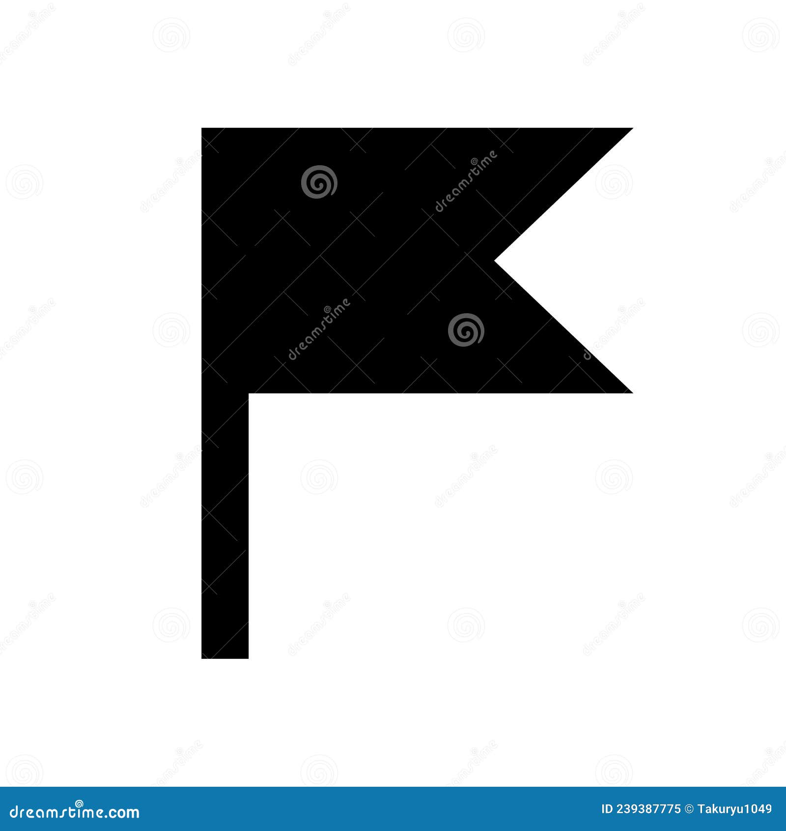 Simple Flag Silhouette Icon. Vector. Stock Vector - Illustration of ...