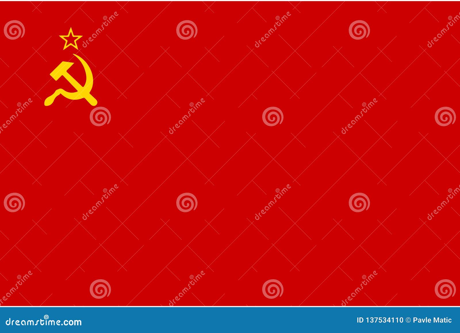 Simple Flag of Soviet Union Background Stock Vector - Illustration of ...