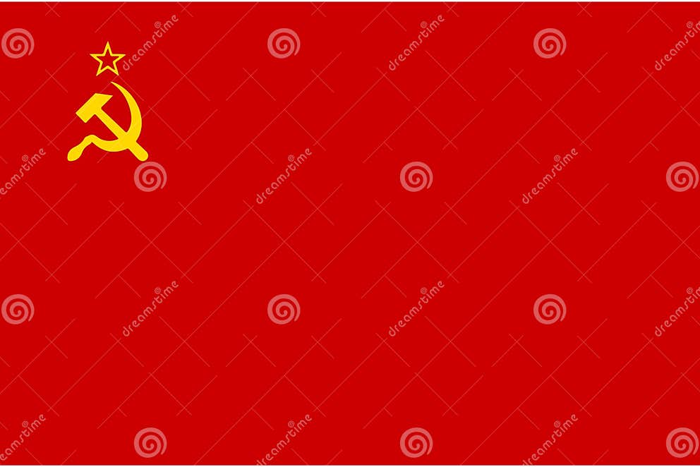 Simple Flag of Soviet Union Background Stock Vector - Illustration of ...