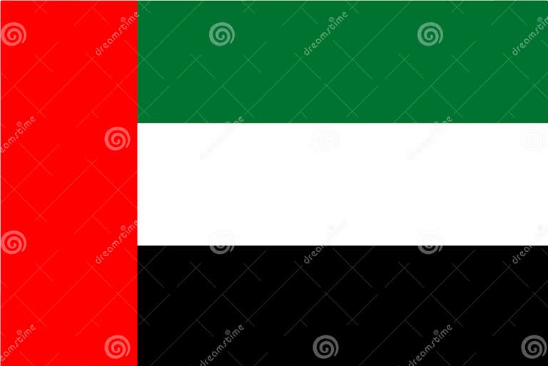 Simple Flag of UAE Background Stock Vector - Illustration of emblem ...