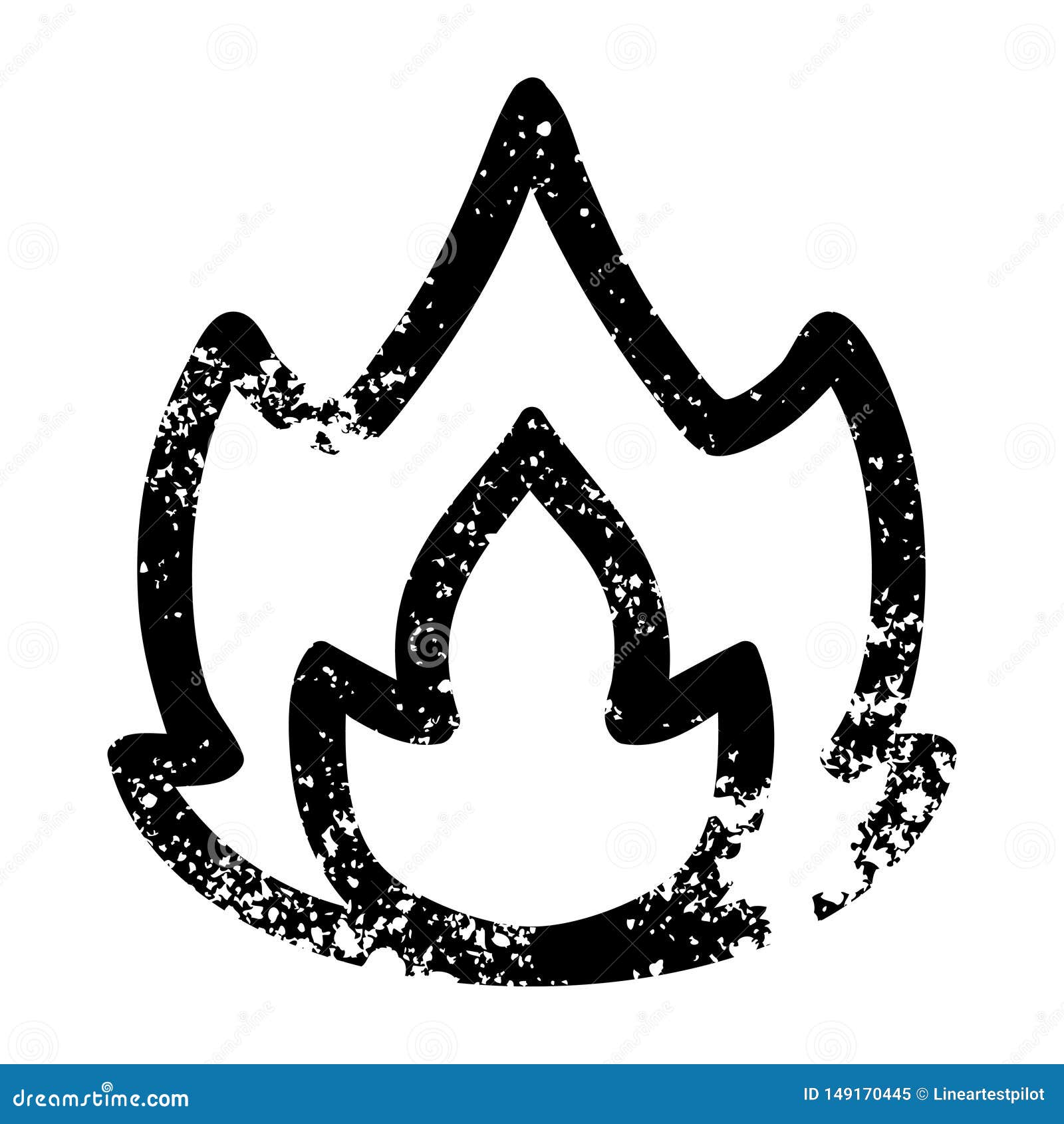 Simple flame icon stock vector. Illustration of flame - 149170445