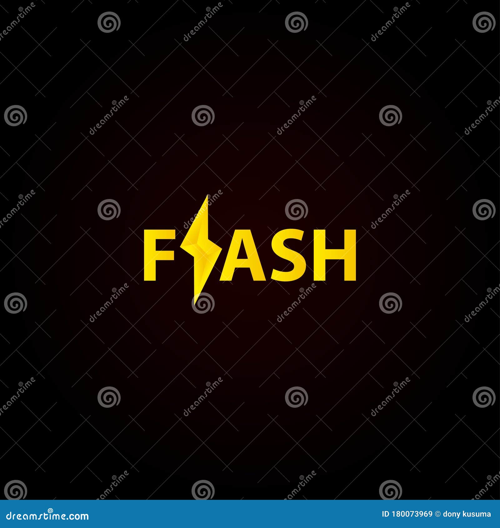 Simple Flash Logo Vector Design Stock Illustration - Illustration of ...