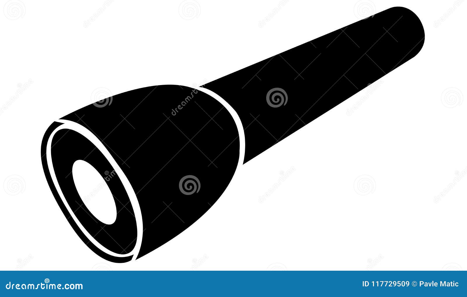 Simple flashlight design stock vector. Illustration of electronic ...