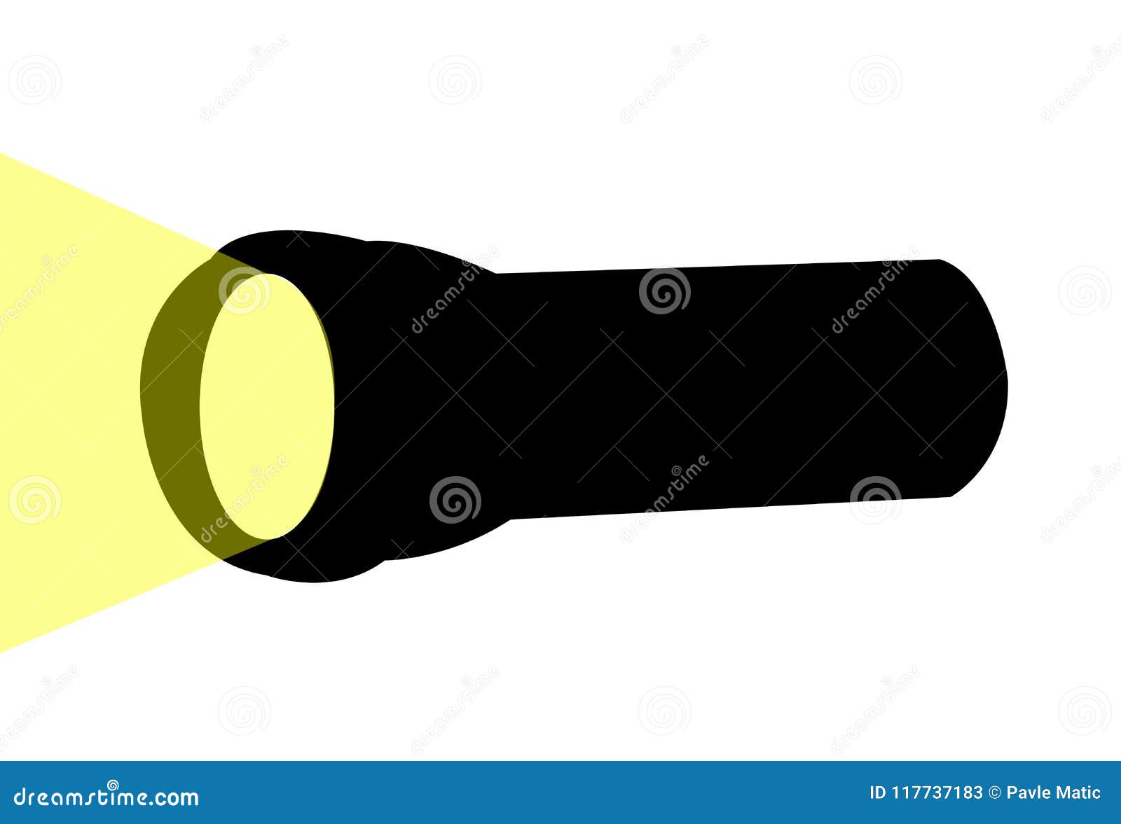 Simple flashlight design stock vector. Illustration of element - 117737183