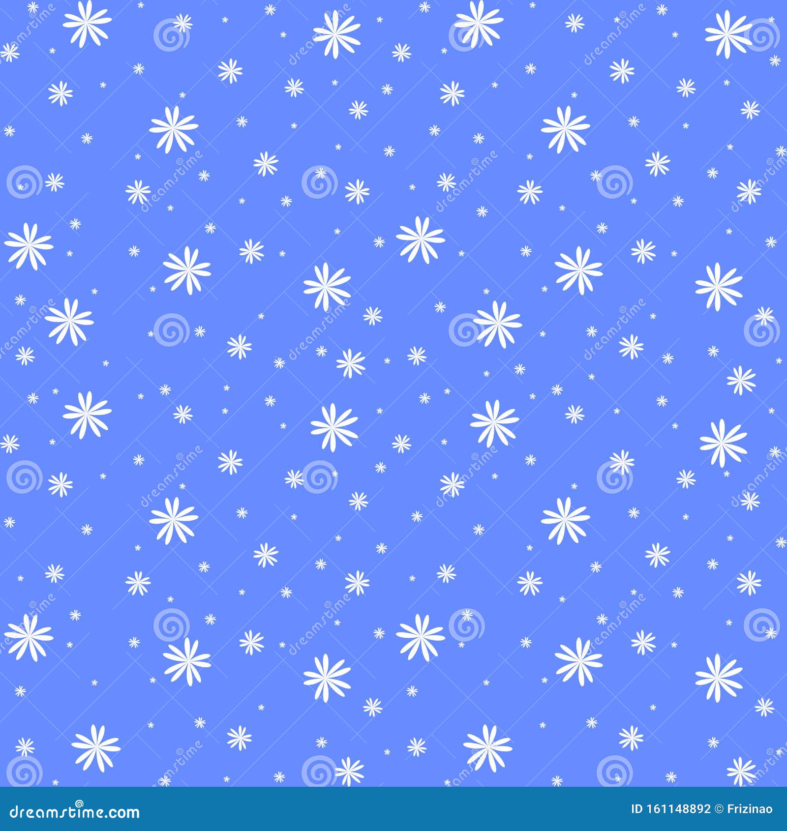 Simple Flat Abstract Background with Falling Snowflakes from the Sky ...