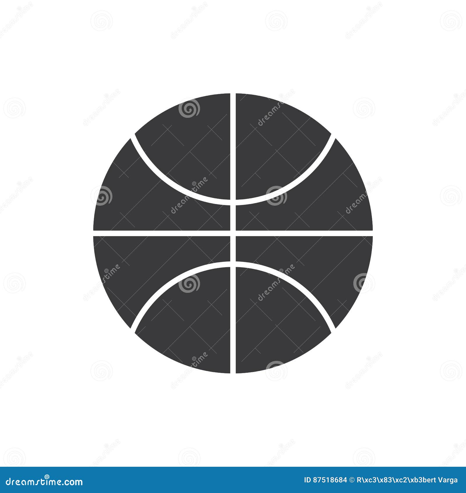 Flat Basketball Game Icon. Ball For Basketball On An Orange Background ...