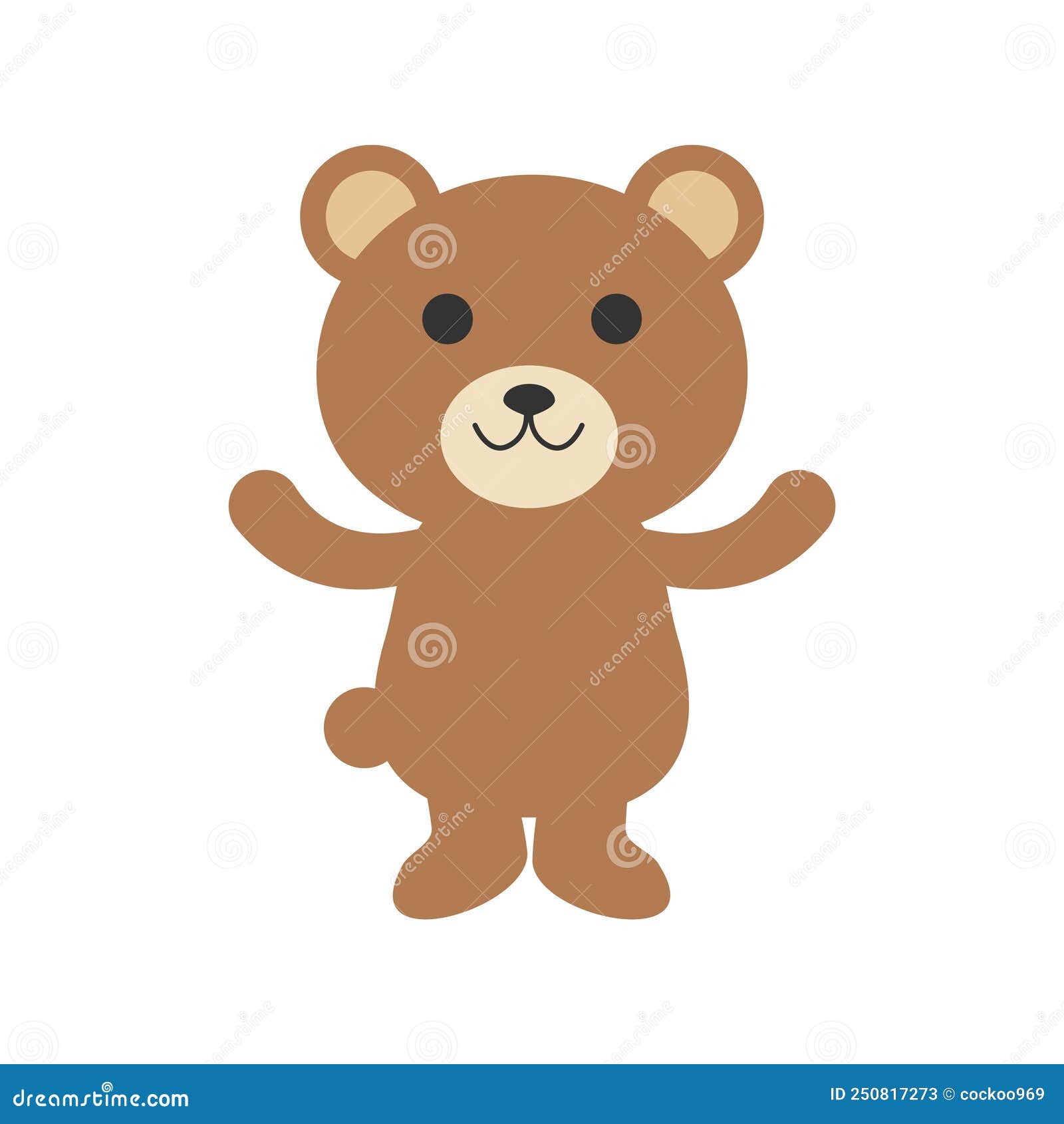 Simple and Flat Bear Illustration Stock Illustration - Illustration of ...
