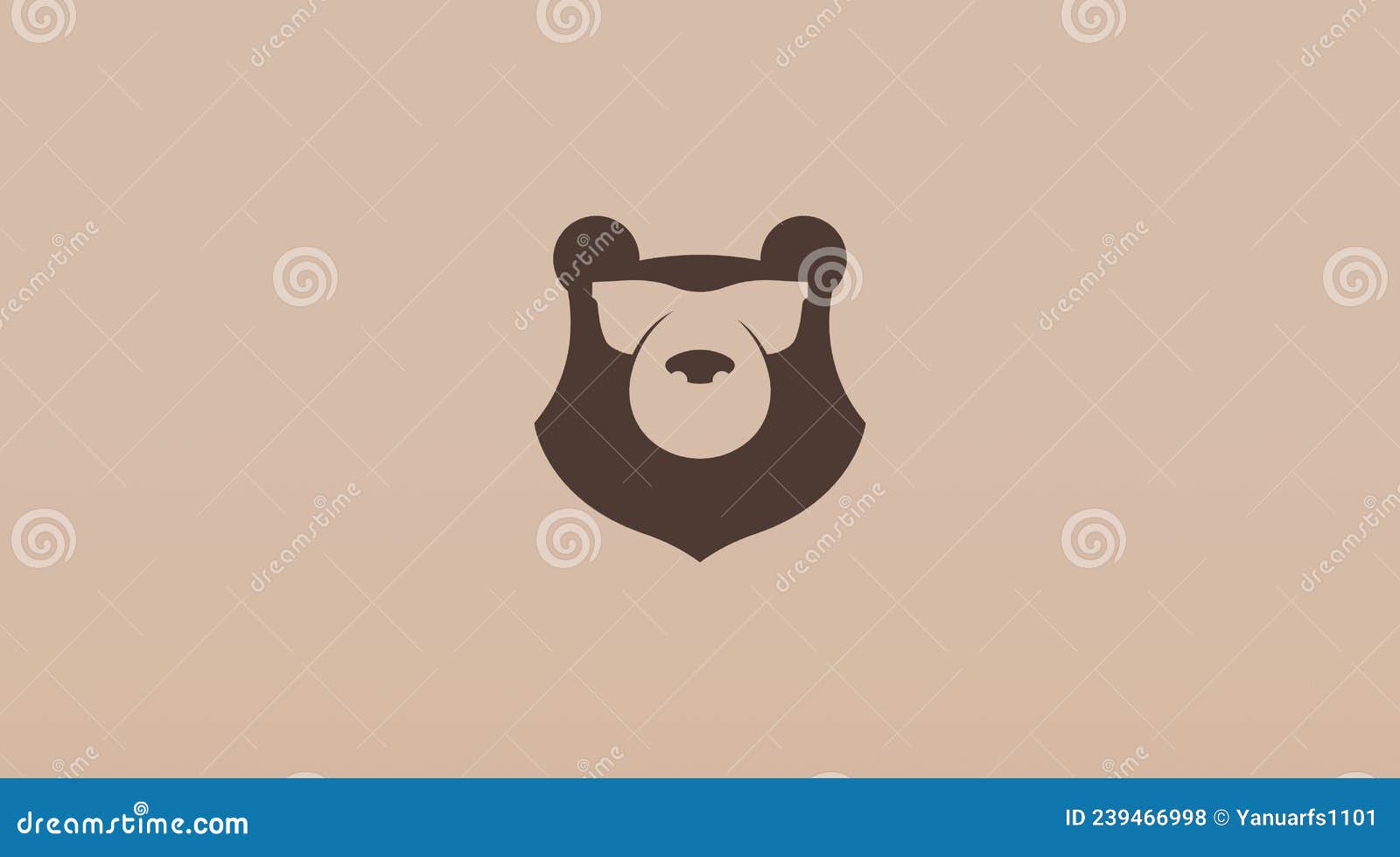 Simple Flat Bear Logo Design Template Vector Stock Vector ...