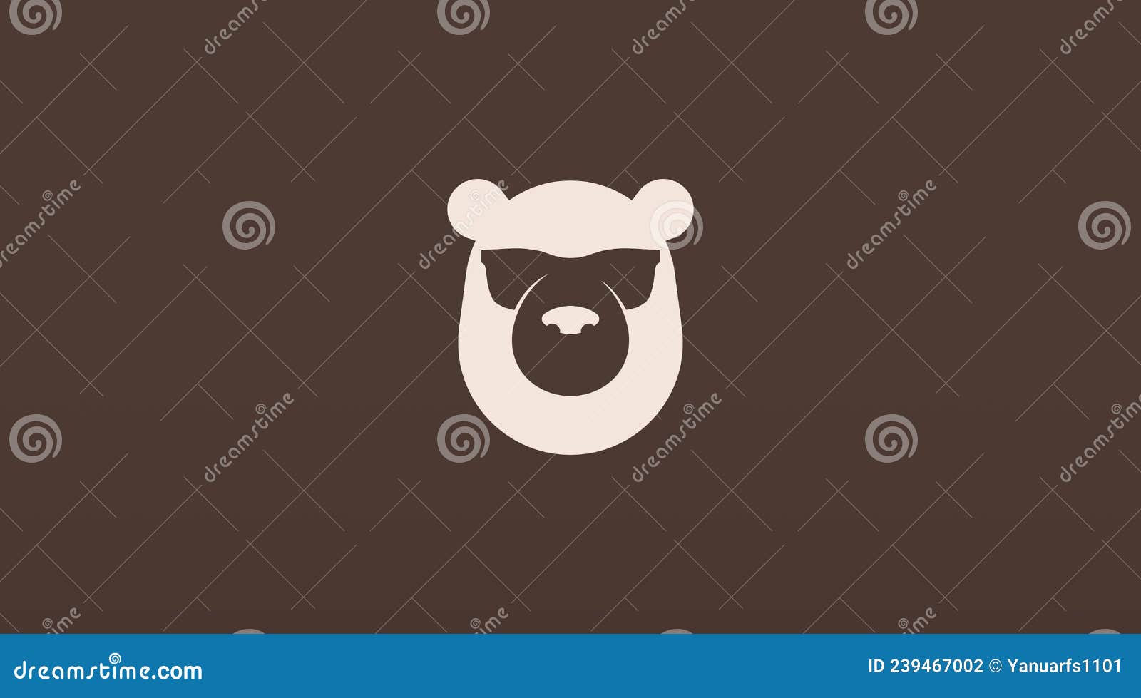 Simple Flat Bear Logo Design Template Vector Stock Vector ...