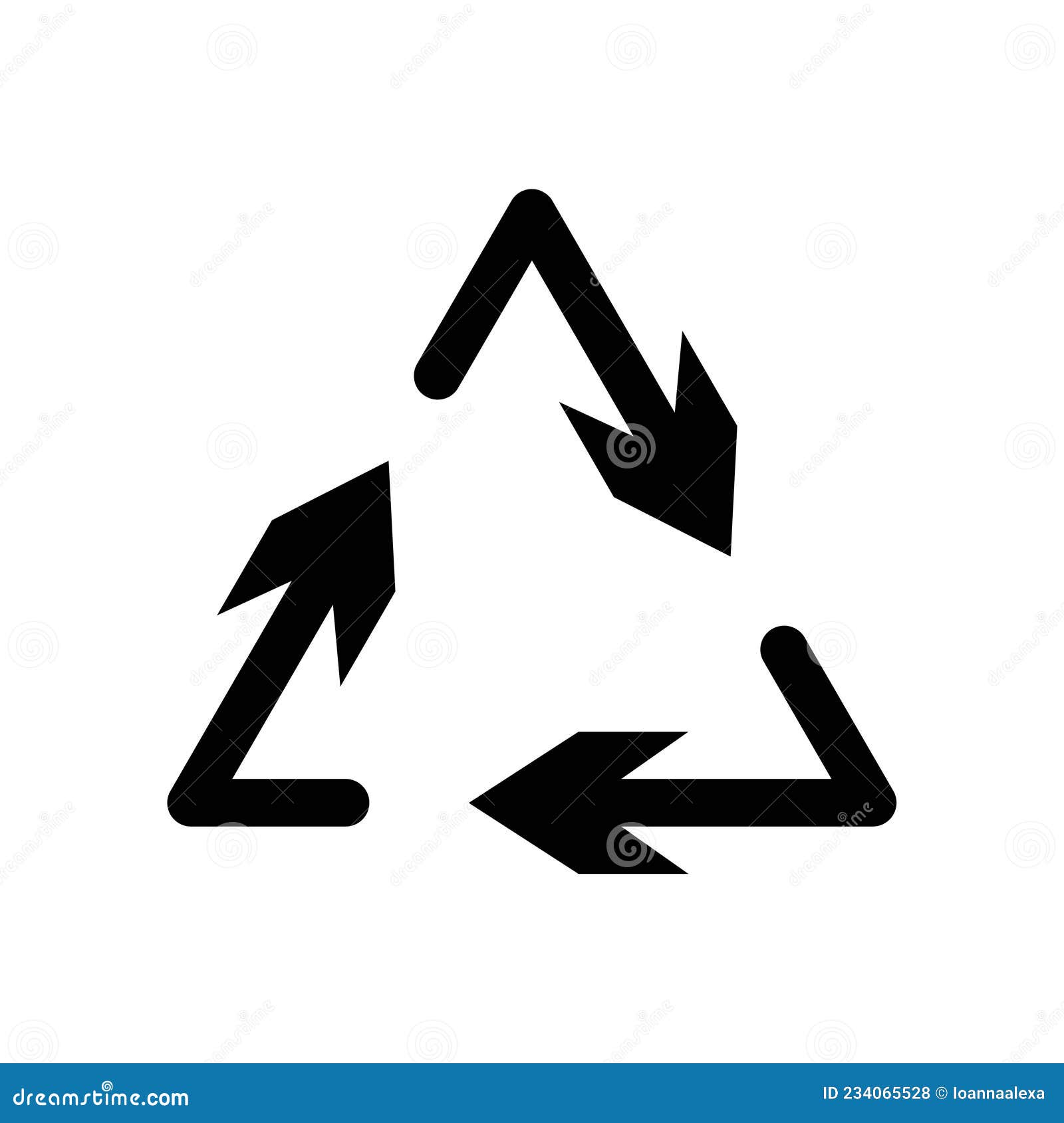 Simple Flat Black and White Garbage Sorting and Recycle Symbol Stock ...