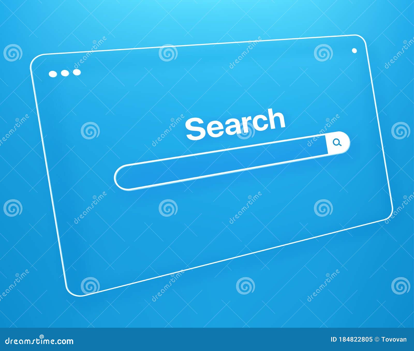 Simple Flat Browser Window with Search Input Stock Vector ...