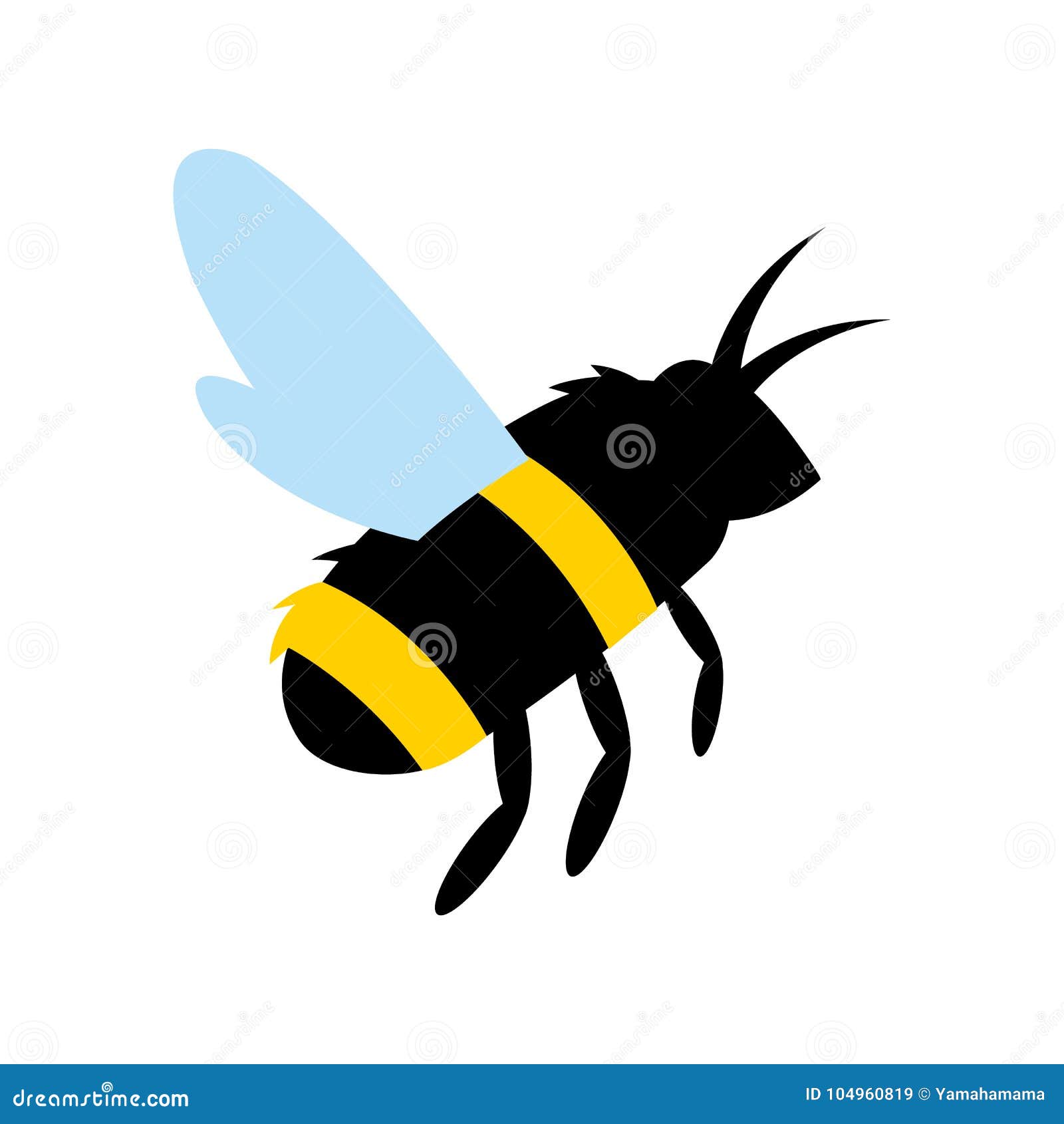 Bumblebee stock vector. Illustration of icon, simple - 104960819