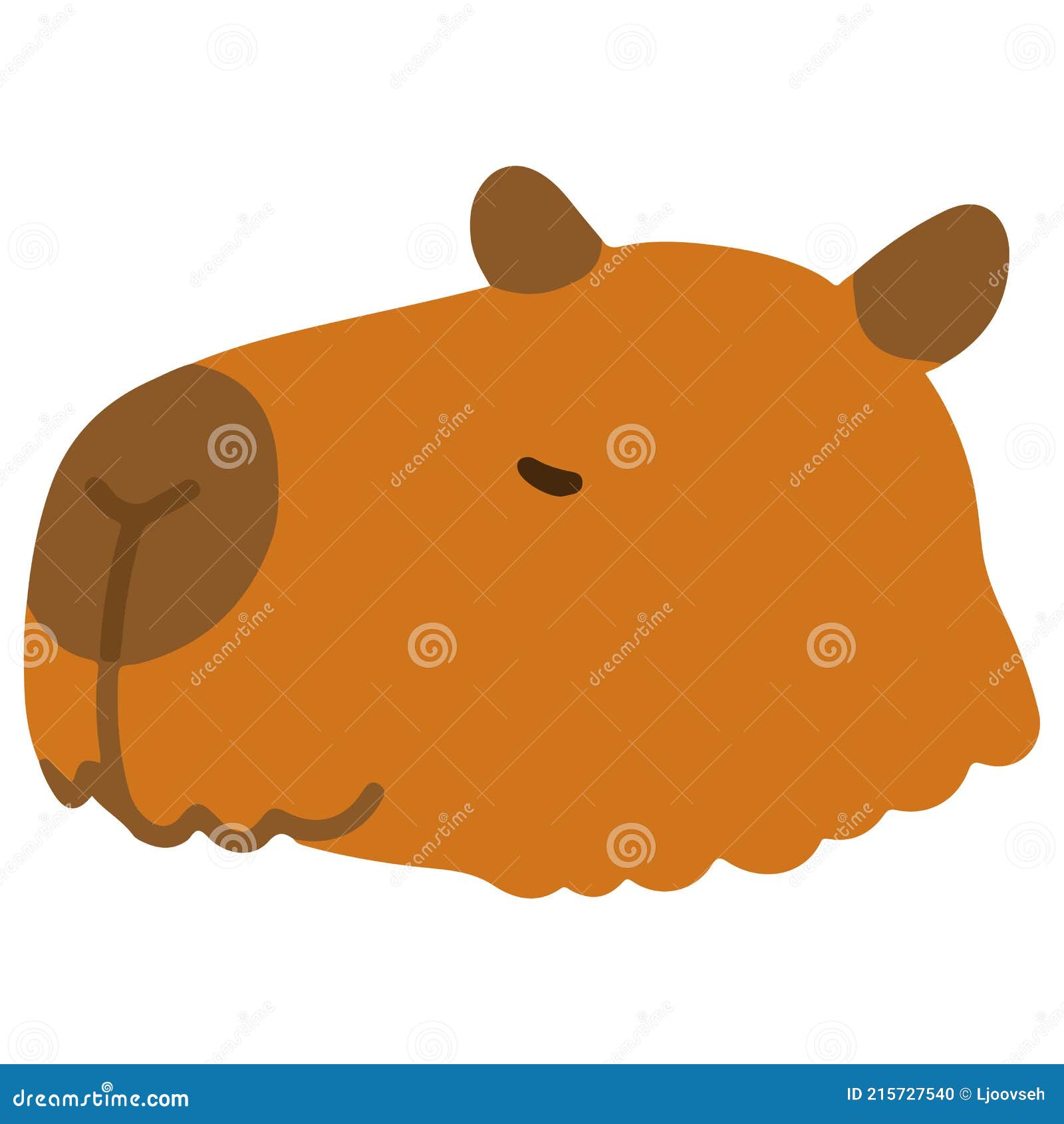 Simple and Flat Capybara Baby Stock Vector - Illustration of funny ...