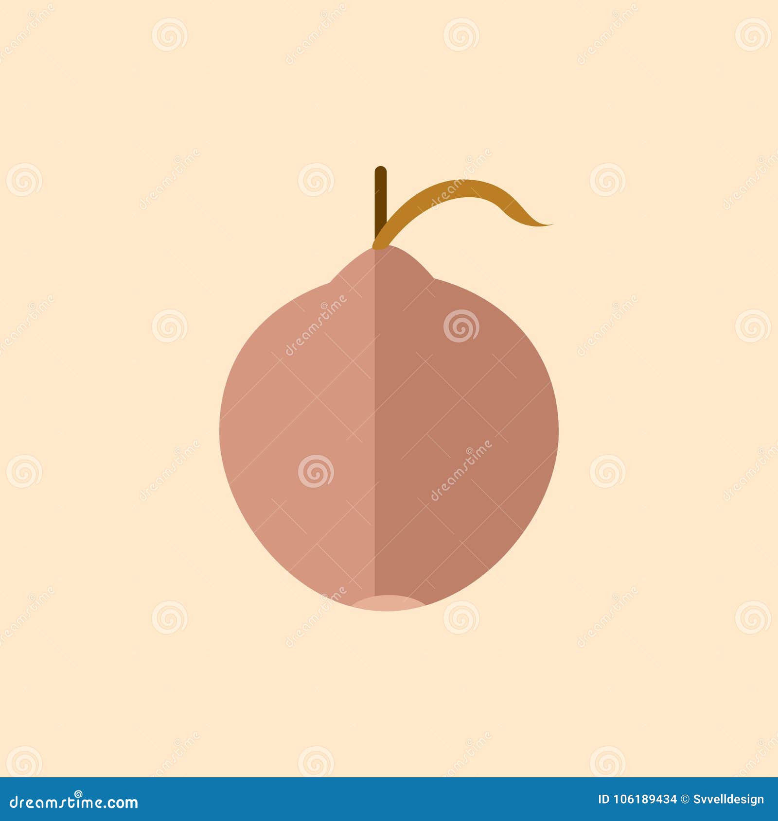 Simple Flat Coconut Vector Illustration Stock Vector - Illustration of ...