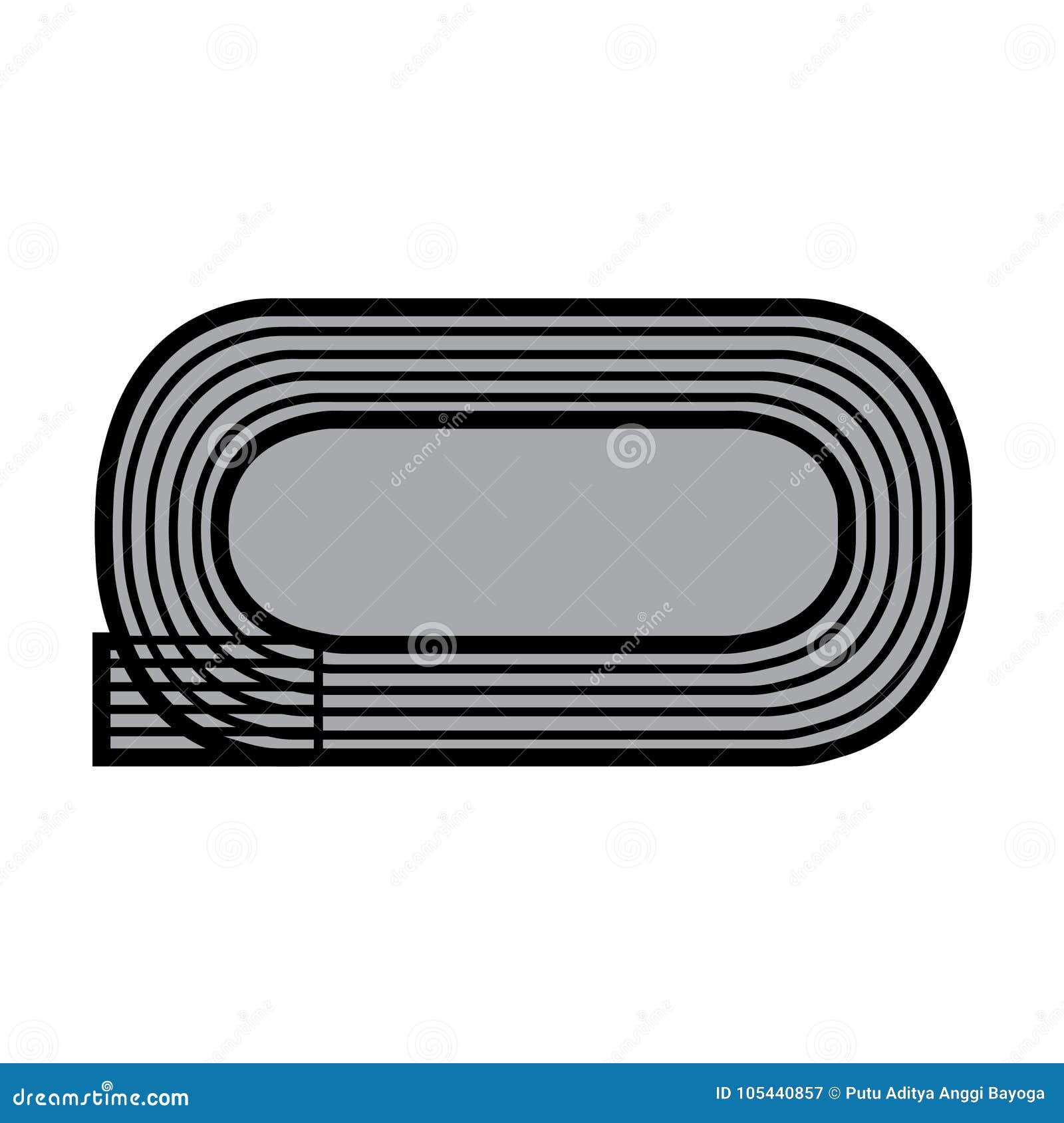 Flat Color Running Track Icon Stock Vector - Illustration of sport ...