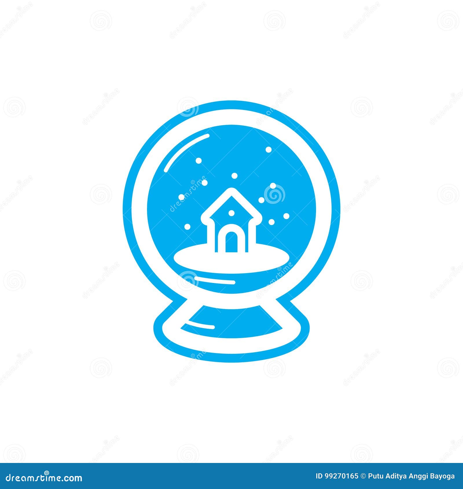 Flat color snowball icon stock vector. Illustration of flat - 99270165