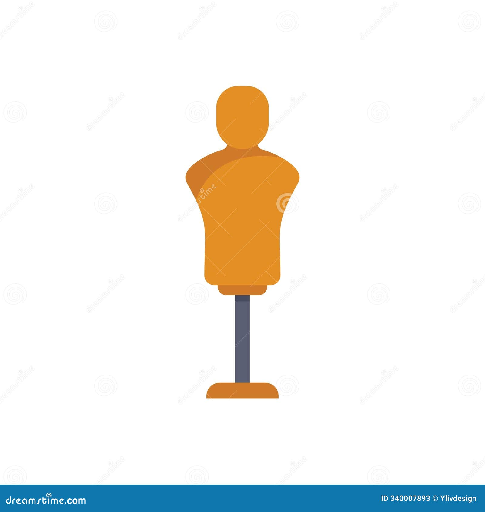 Wooden Human Dummy Target Standing Upright Icon Stock Vector ...