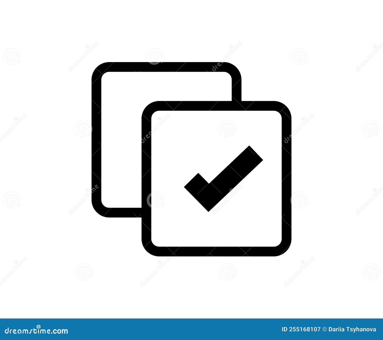 Simple Flat Copy Paste Check Mark Linear Concept Logo Design. Approved ...