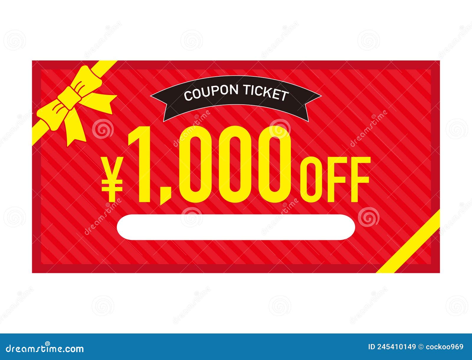 Simple and Flat Coupon Template Stock Illustration - Illustration of ...