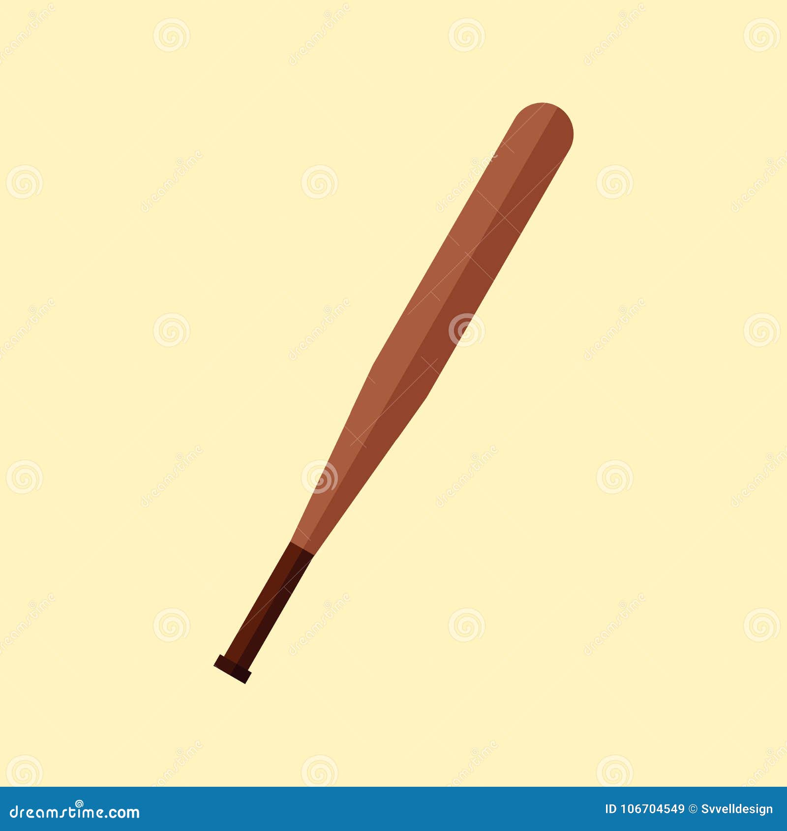 Simple Flat Design Baseball Bat Vector Illustration Graphic Stock ...