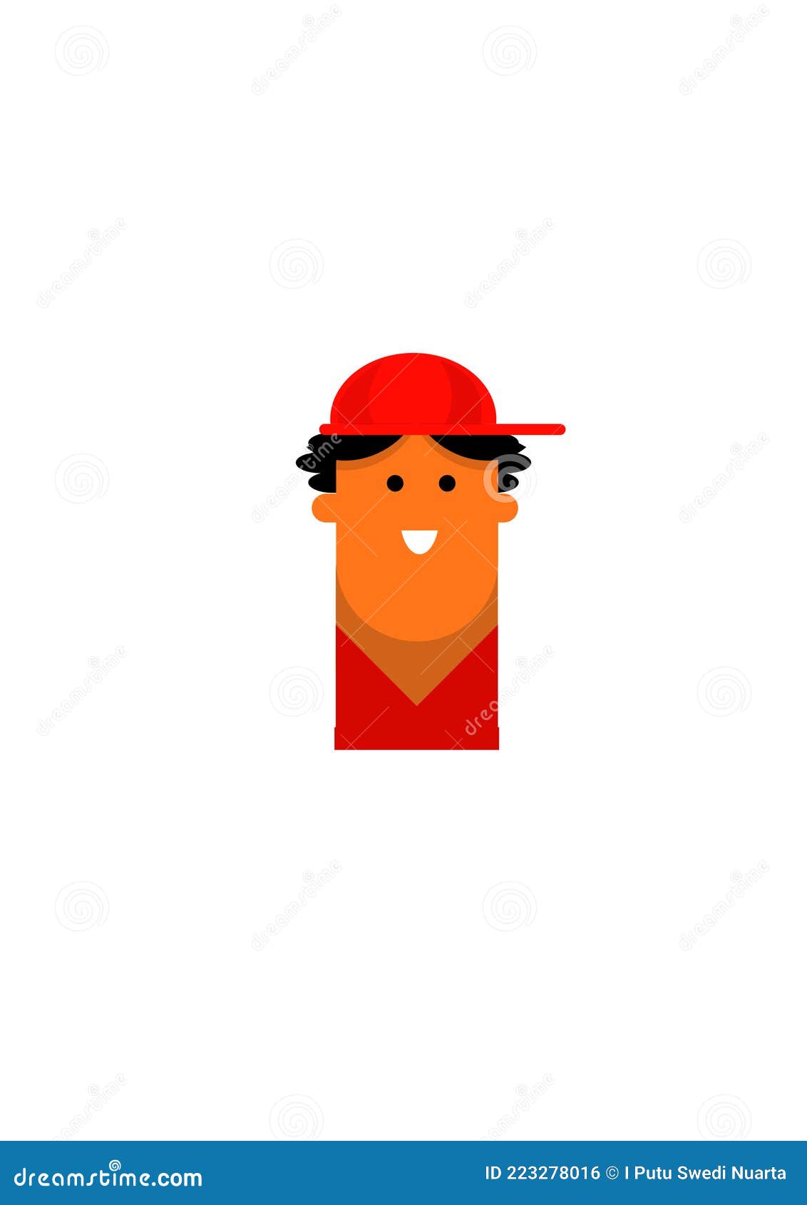 A Simple Flat Design of a Boy Stock Vector - Illustration of design ...